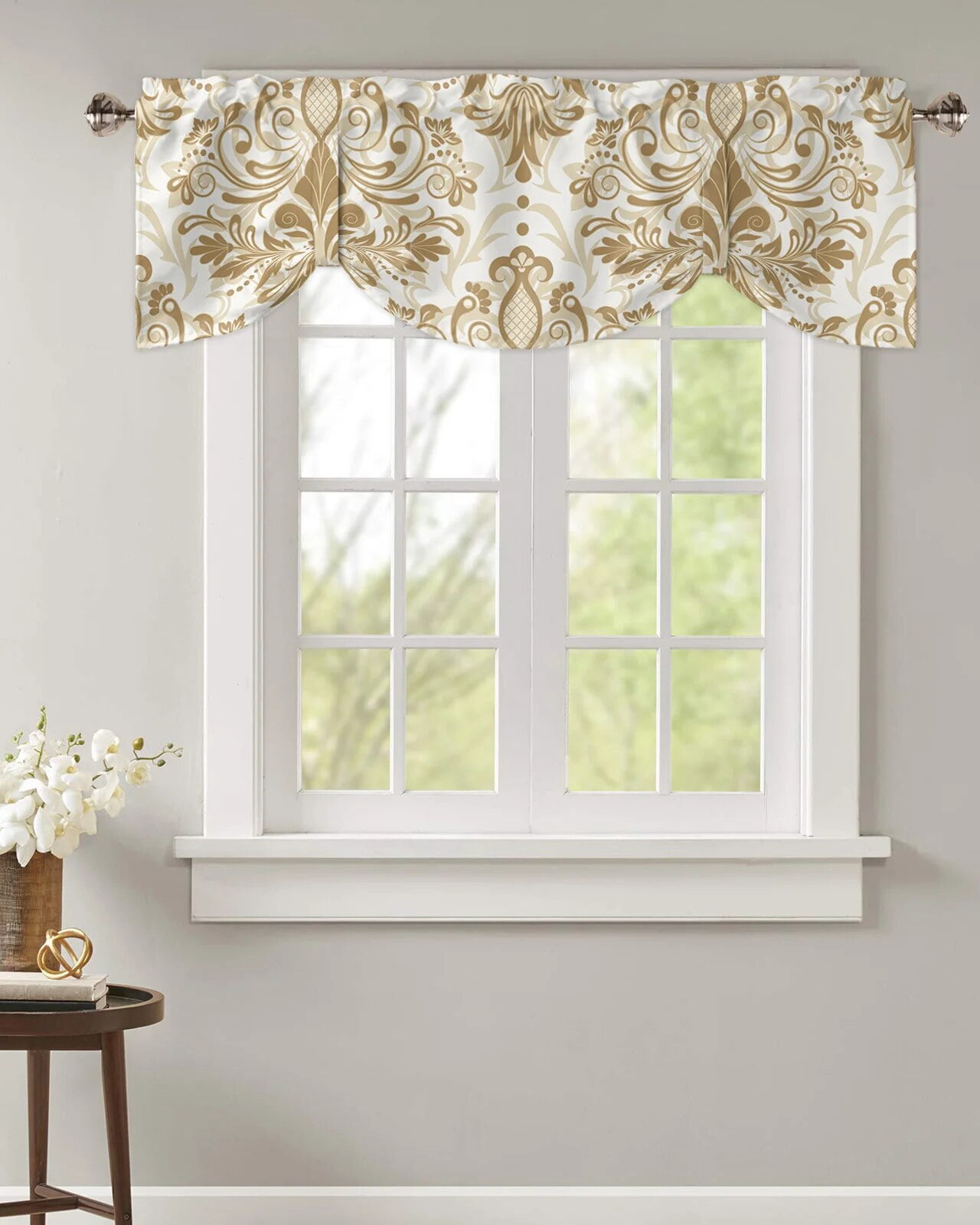 Ethnic Pattern Flower Leaves Texture Window Curtain Bedroom Roman ...