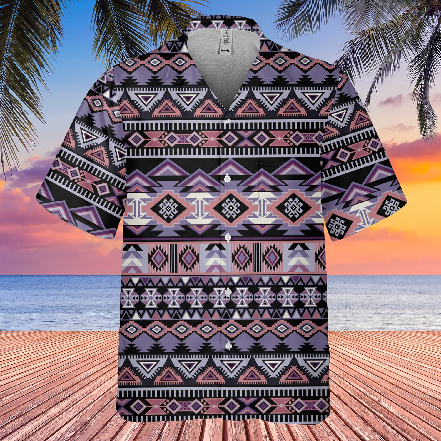 Ethnic Pattern Hawaiian Shirt 3D - Walmart.com