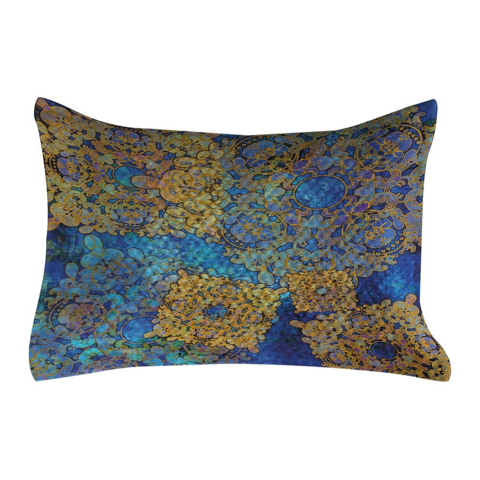Ethnic Quilted Pillowcover, Traditional Persian Motif Oriental Moroccan ...