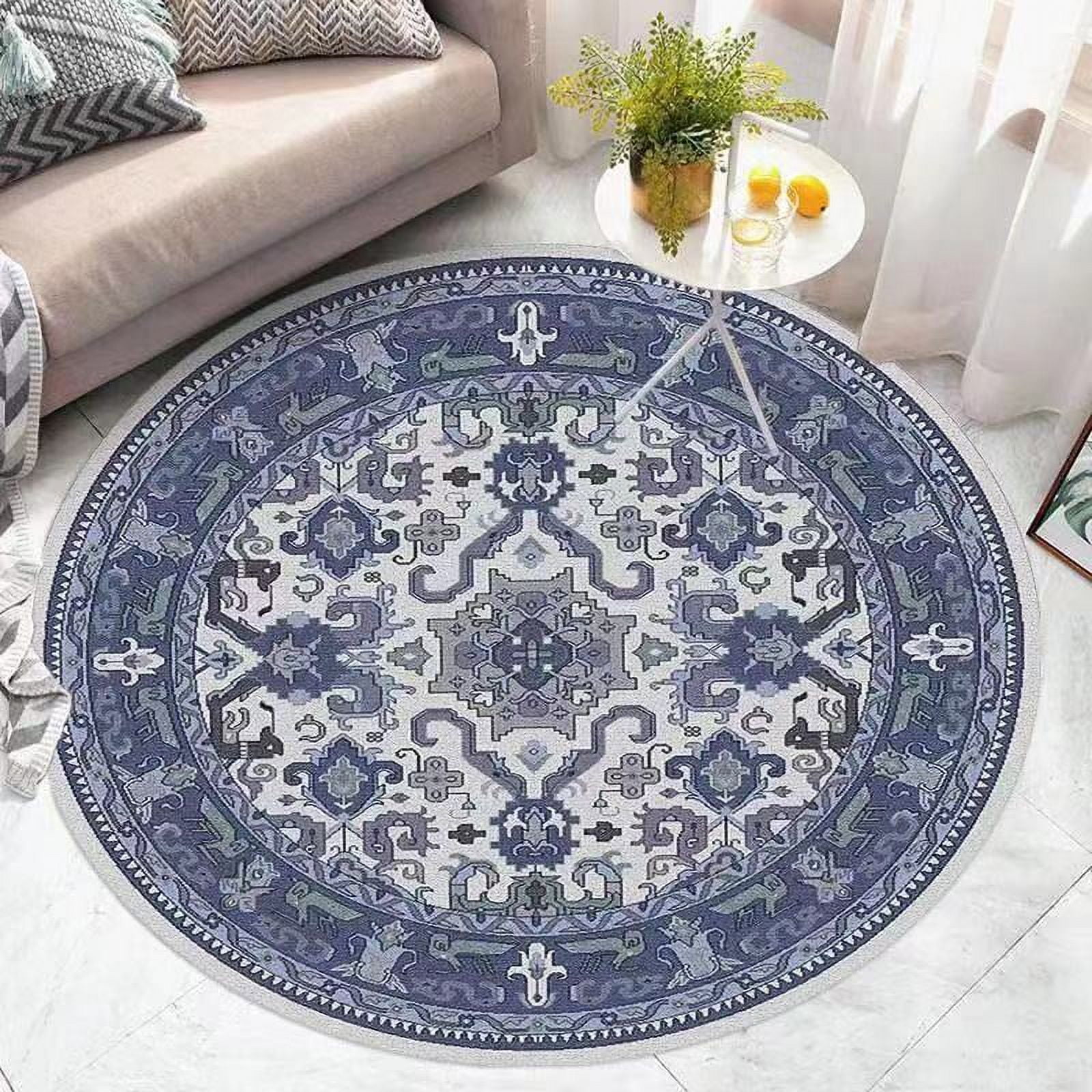 Ethnic Retro Style Round Carpets Nordic Bedroom r Carpet Large Area ...