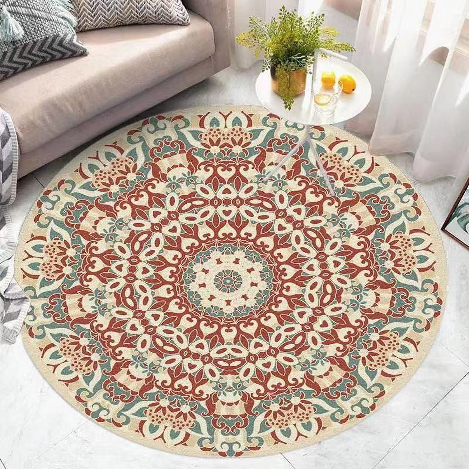 Ethnic Retro Style Round Carpets Nordic Bedroom r Carpet Large Area ...