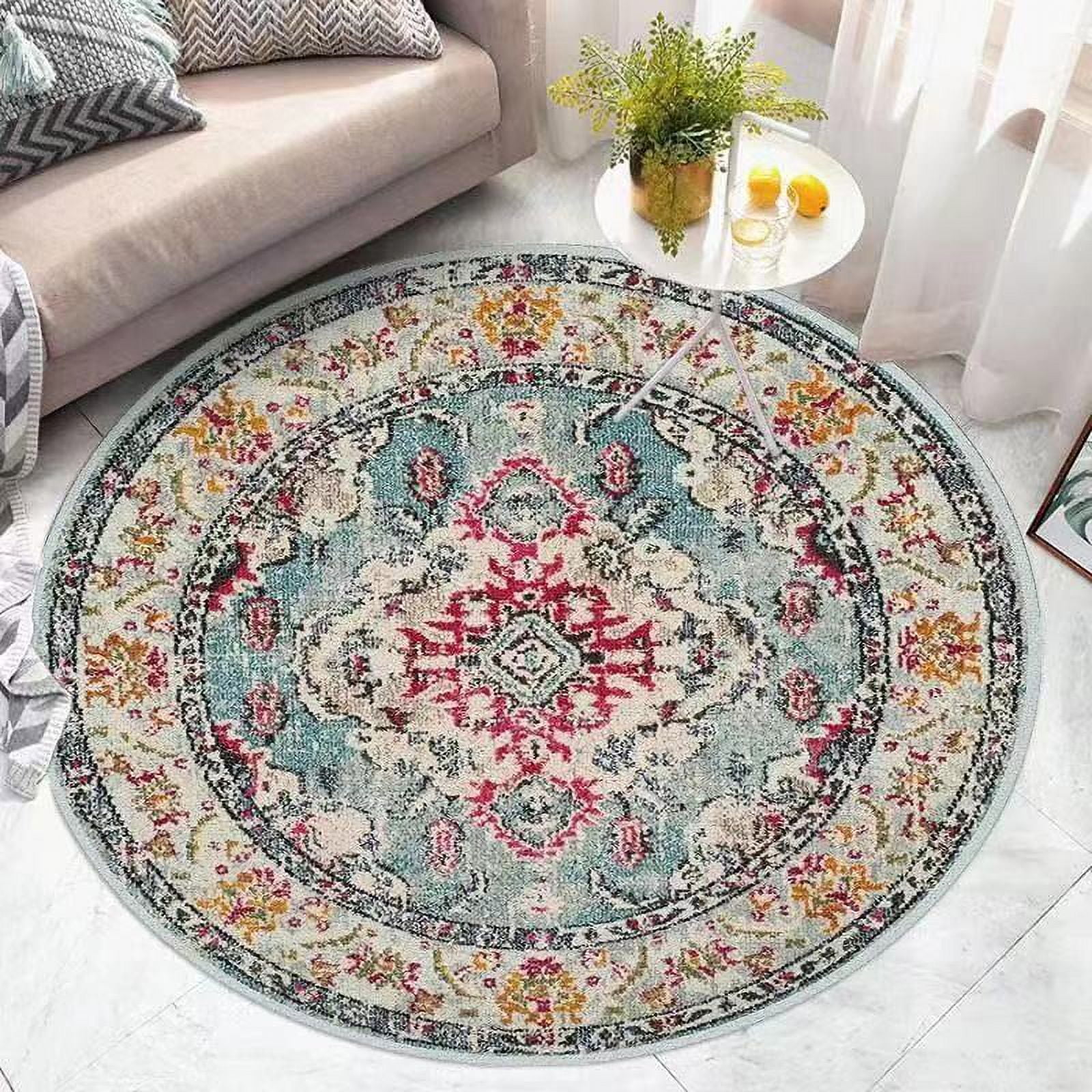 Ethnic Retro Style Round Carpets Nordic Bedroom r Carpet Large Area ...