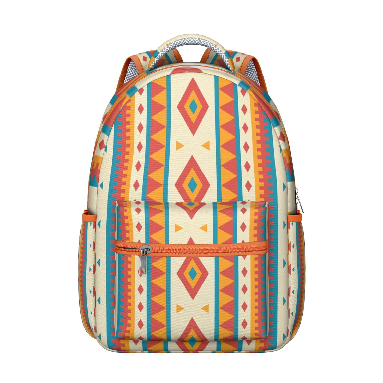 Ethnic Retro Tribal Pattern Student’s Backpack, Durable Waterproof ...