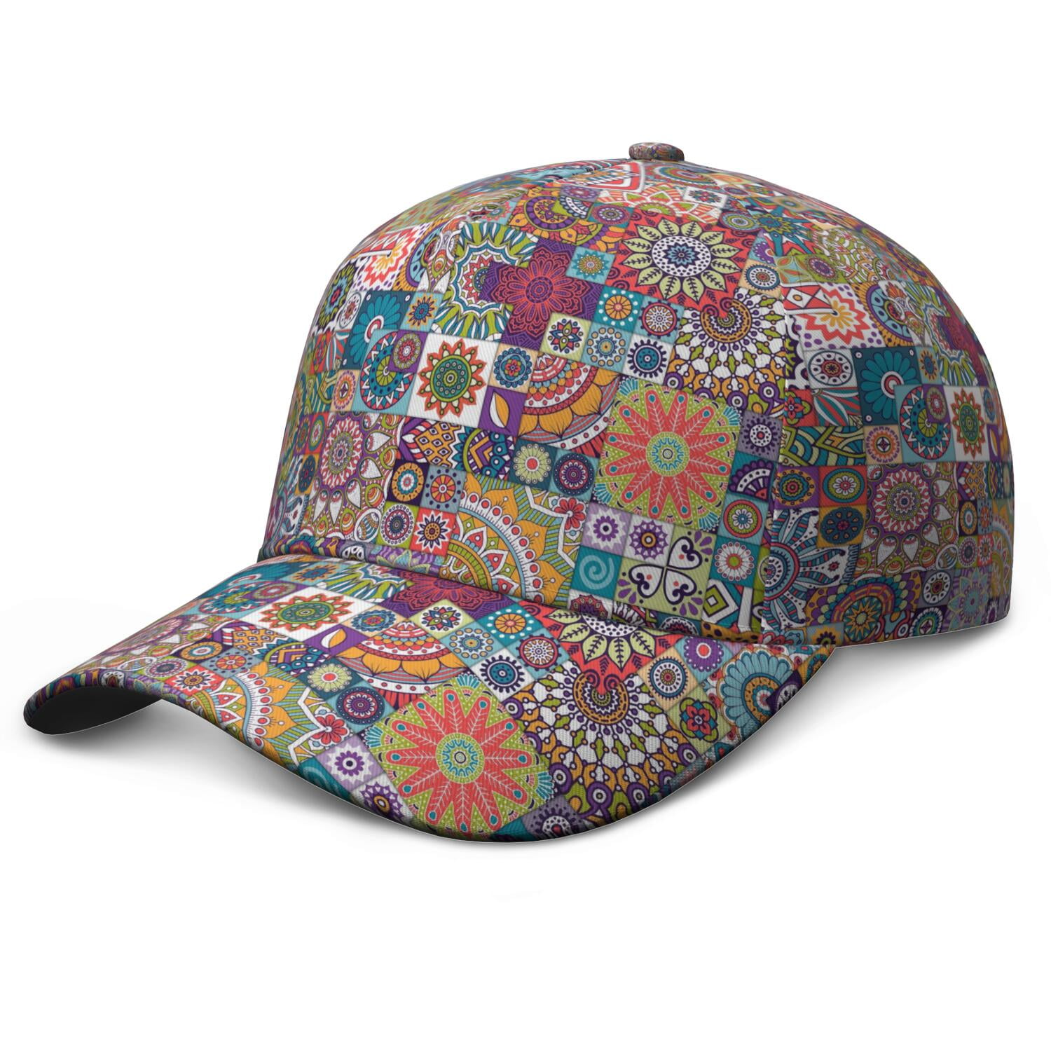 Ethnic Retro Unisex Baseball Cap - Colorful Hippie Tribal Print ...