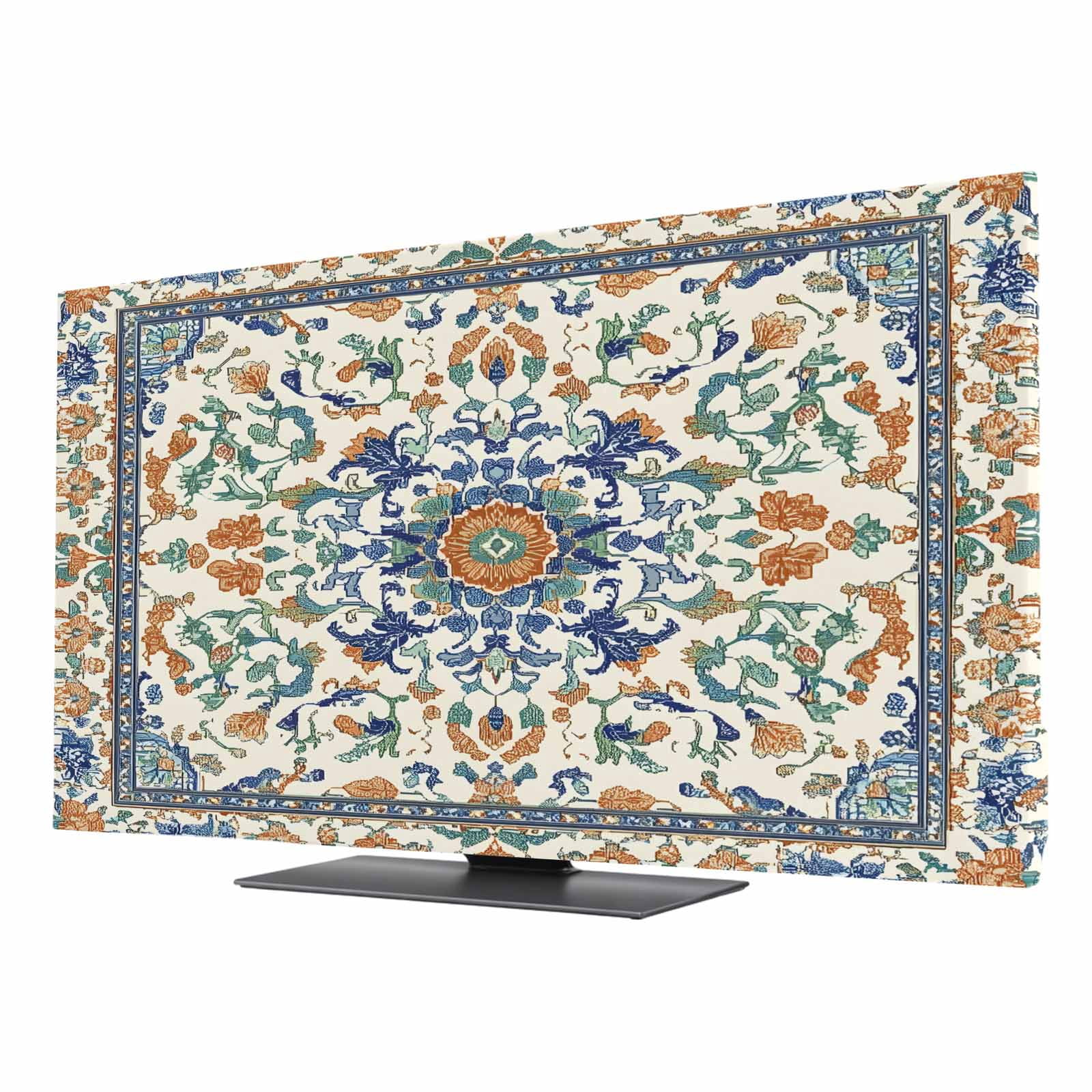 Ethnic Rustic TV Cover for 55 Inch Screen,Stretch Fabric Dustproof TV ...