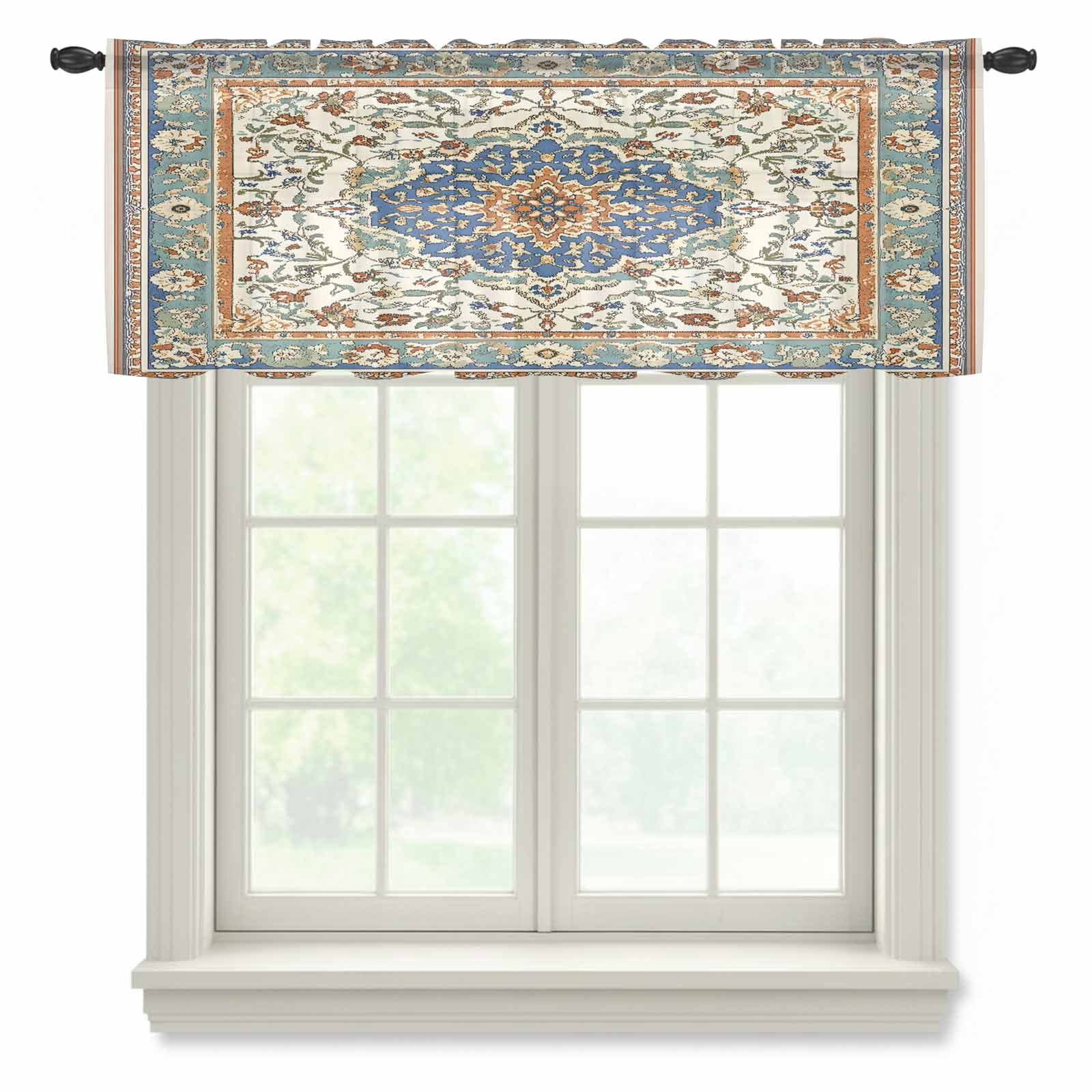 Ethnic Rustic Valance Curtains for Kitchen/Living Room/Bathroom/Bedroom ...