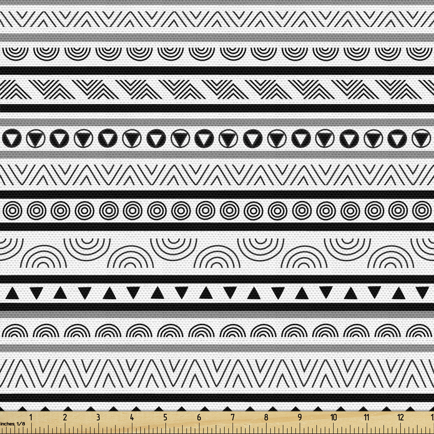 Ambesonne Ethnic Fabric by the Yard Upholstery, Rhombuses Bullseye ...