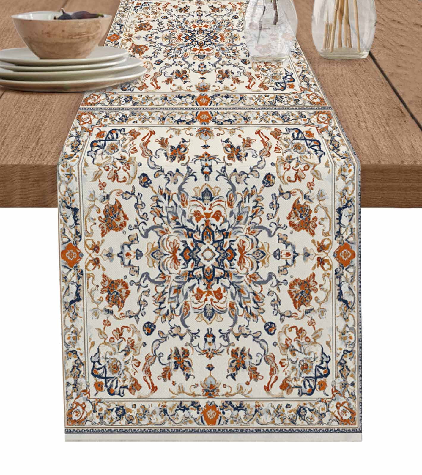 Ethnic Southwestern Burlap Cotton Table Runner 13x120 Inches Long ...