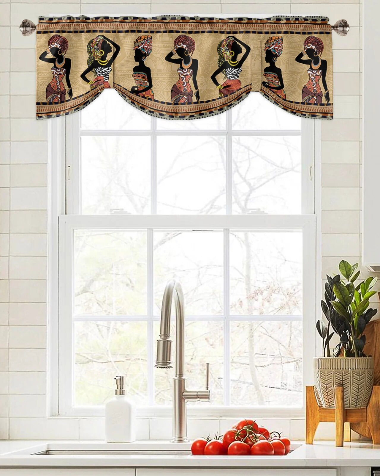 Ethnic Style African Women Black Women Window Curtain Living Room ...