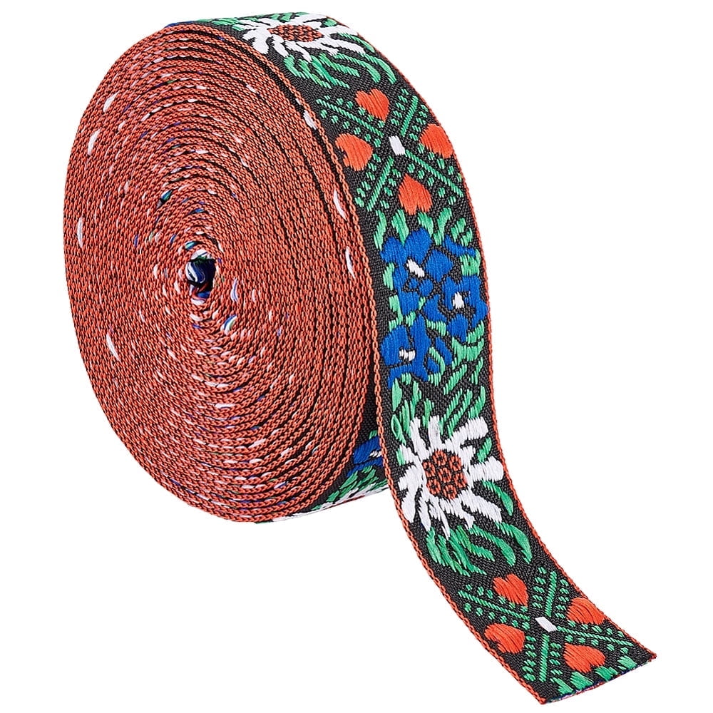 Ethnic Style Embroidery Polyester Ribbons Jacquard Ribbon Garment ...