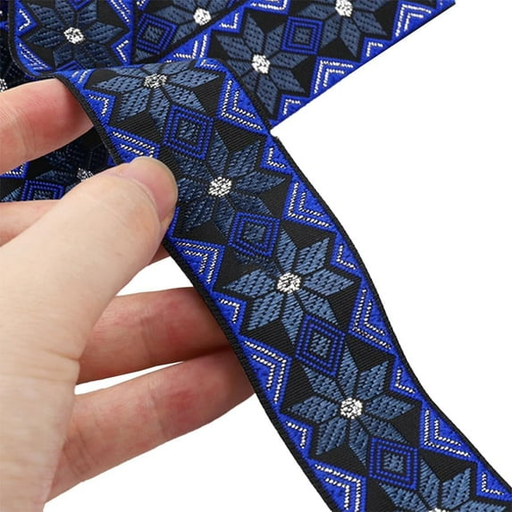 Ethnic Style Embroidery Polyester Ribbons Jacquard Ribbon Garment ...