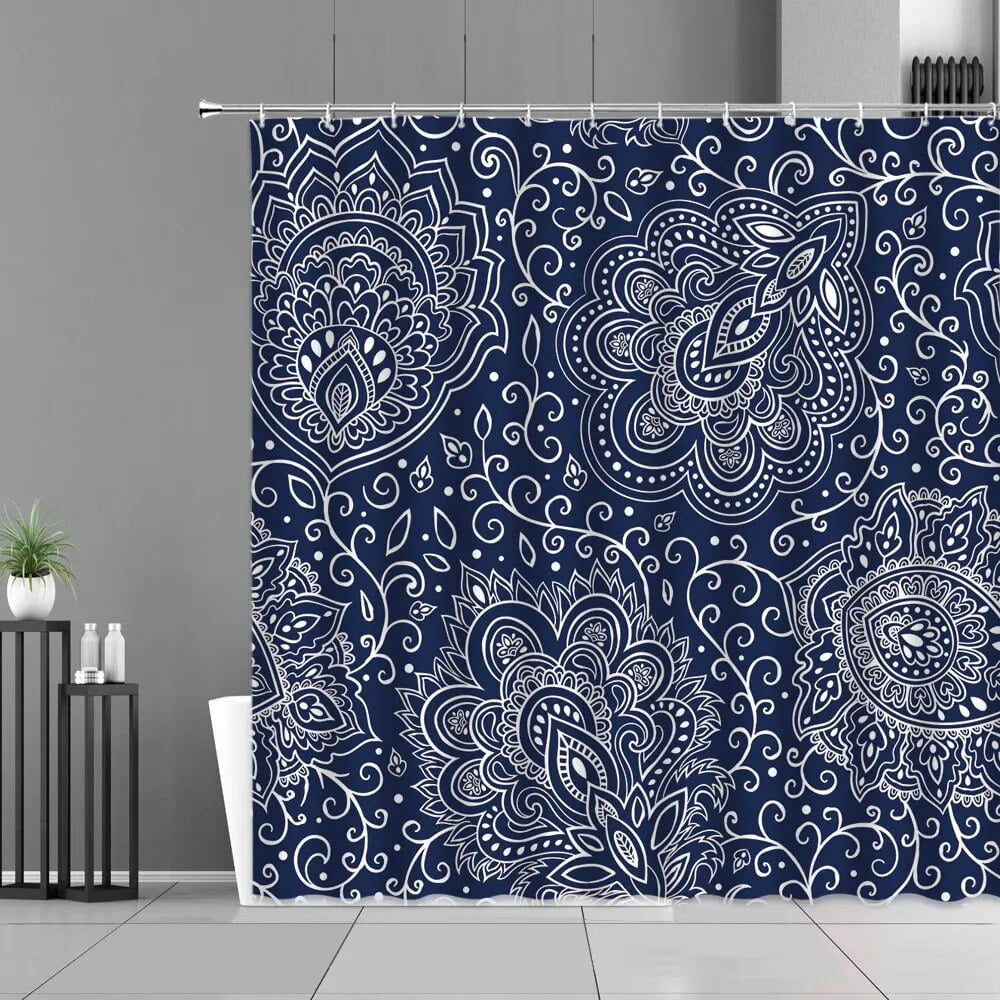 Ethnic Style Geometric Pattern Shower Curtains Color Art Print Bohemia ...