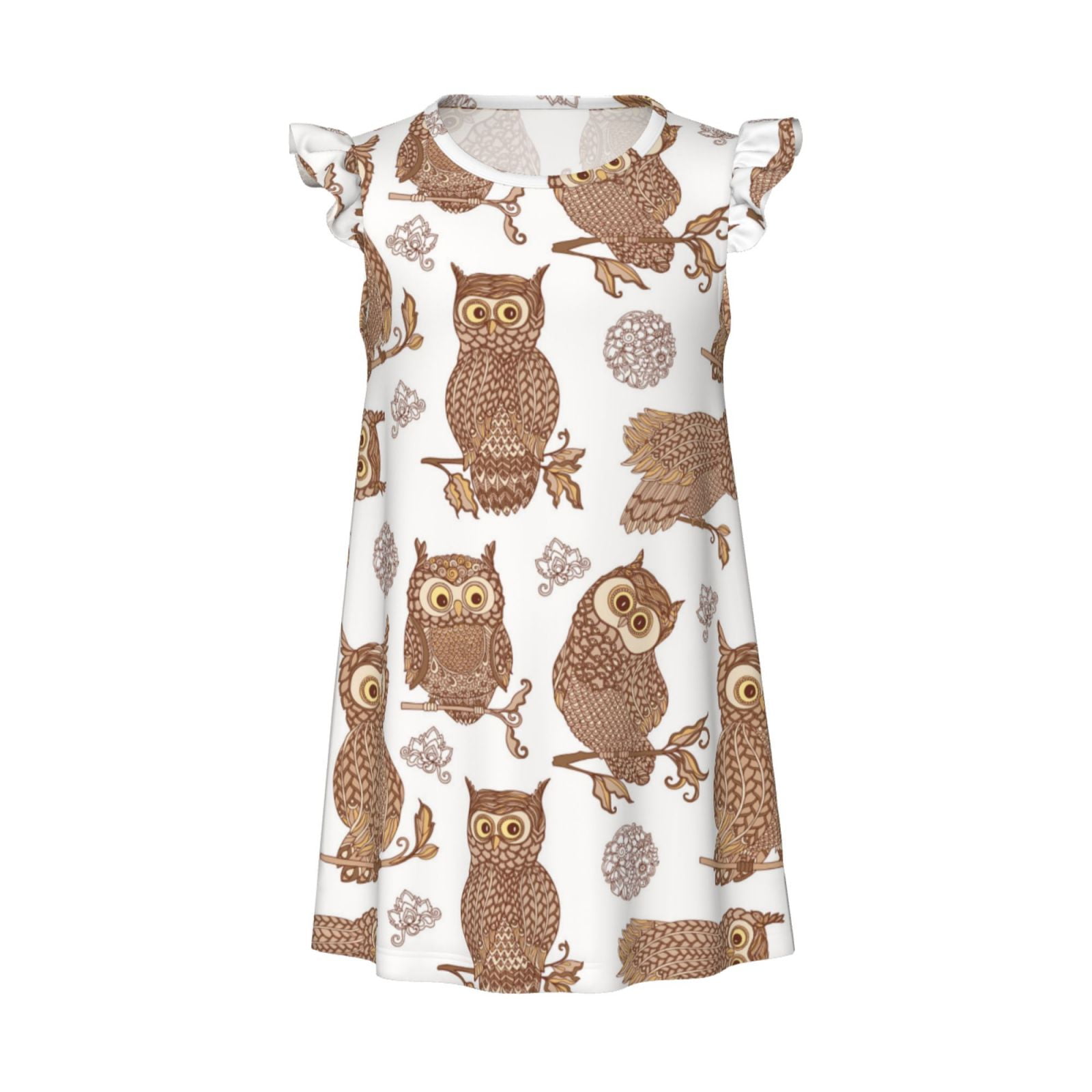 Ethnic Style Owl Girls Nightgowns, Pajamas for Girls, Soft Flutter ...