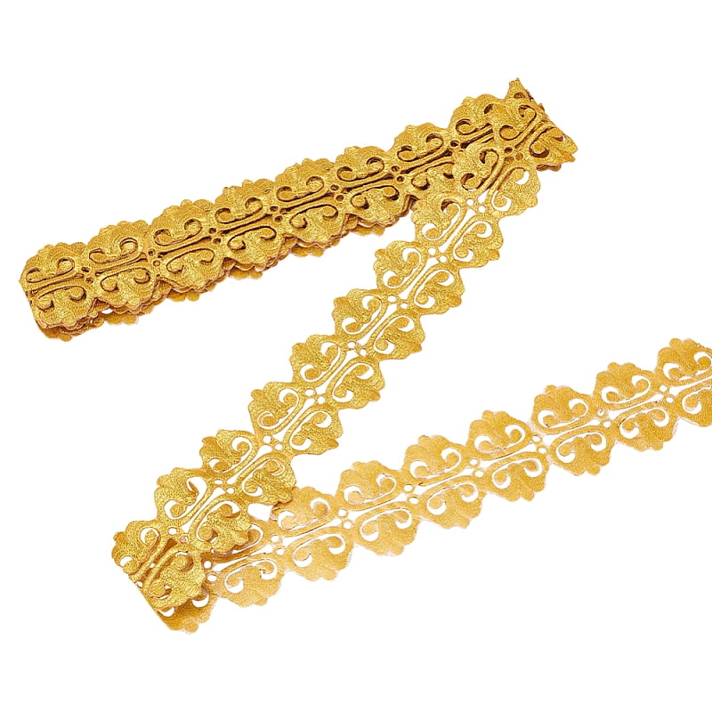 Ethnic Style Polyester Metallic Thread Embroidery Ribbon Gold 3-1/8 ...