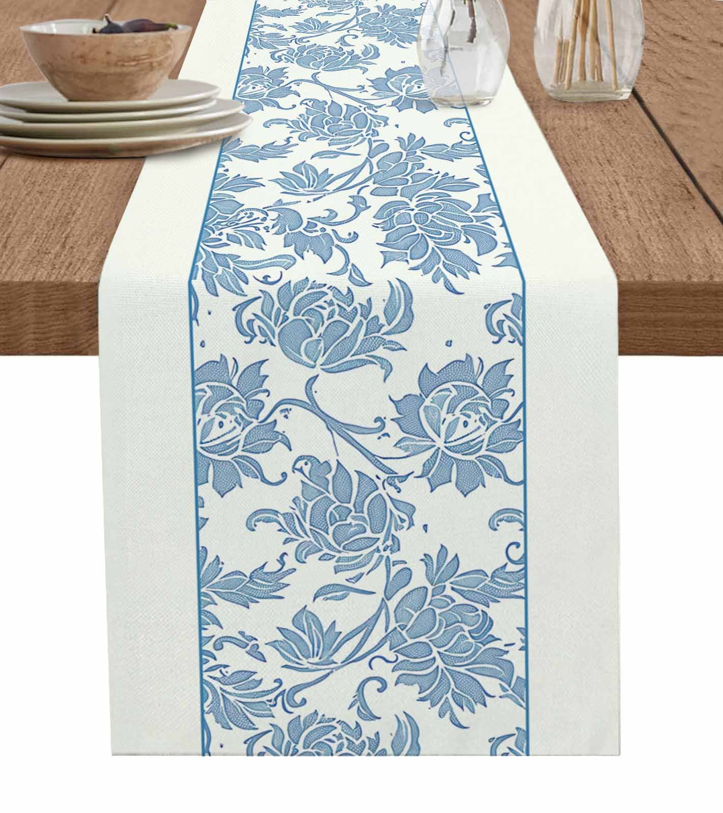 Ethnic Style Retro Hand Drawn Patterns Table Runner Home Wedding Table ...
