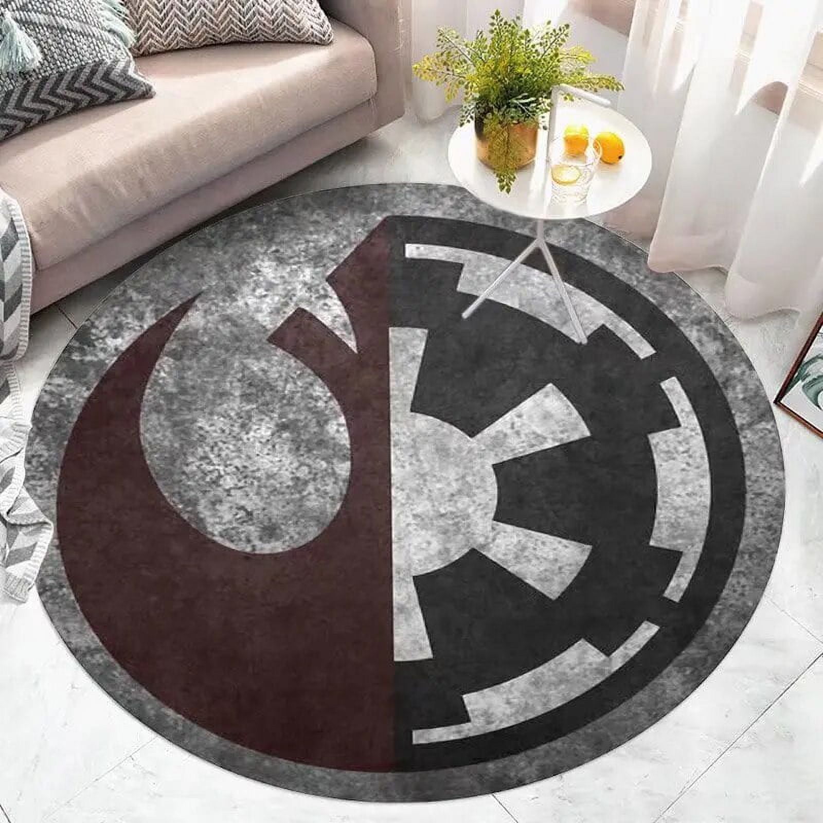 Ethnic Style Round Living Room Carpet Retro Bedroom rative Rugs Sofa ...