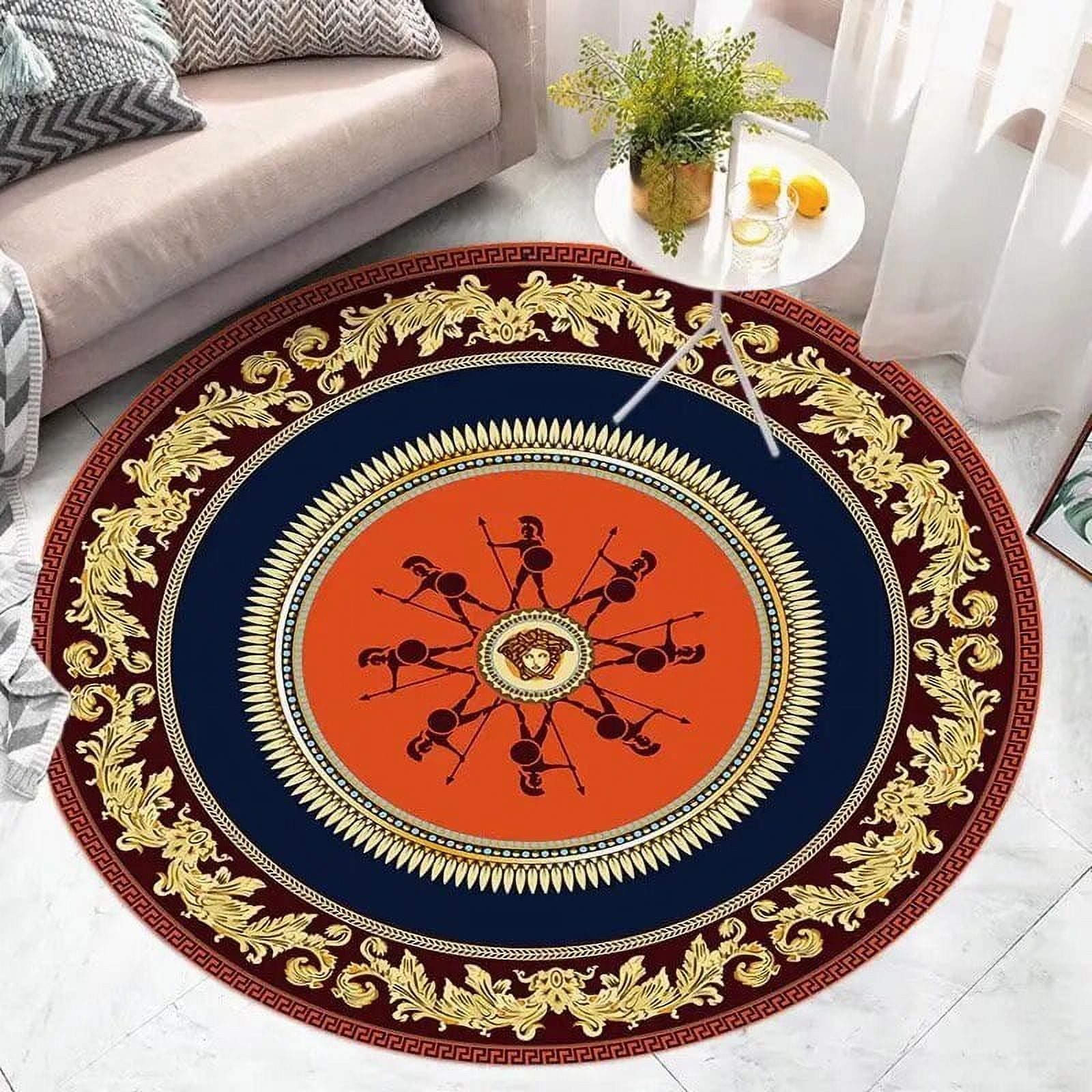 Ethnic Style Round Living Room Carpet Retro Bedroom rative Rugs Sofa ...
