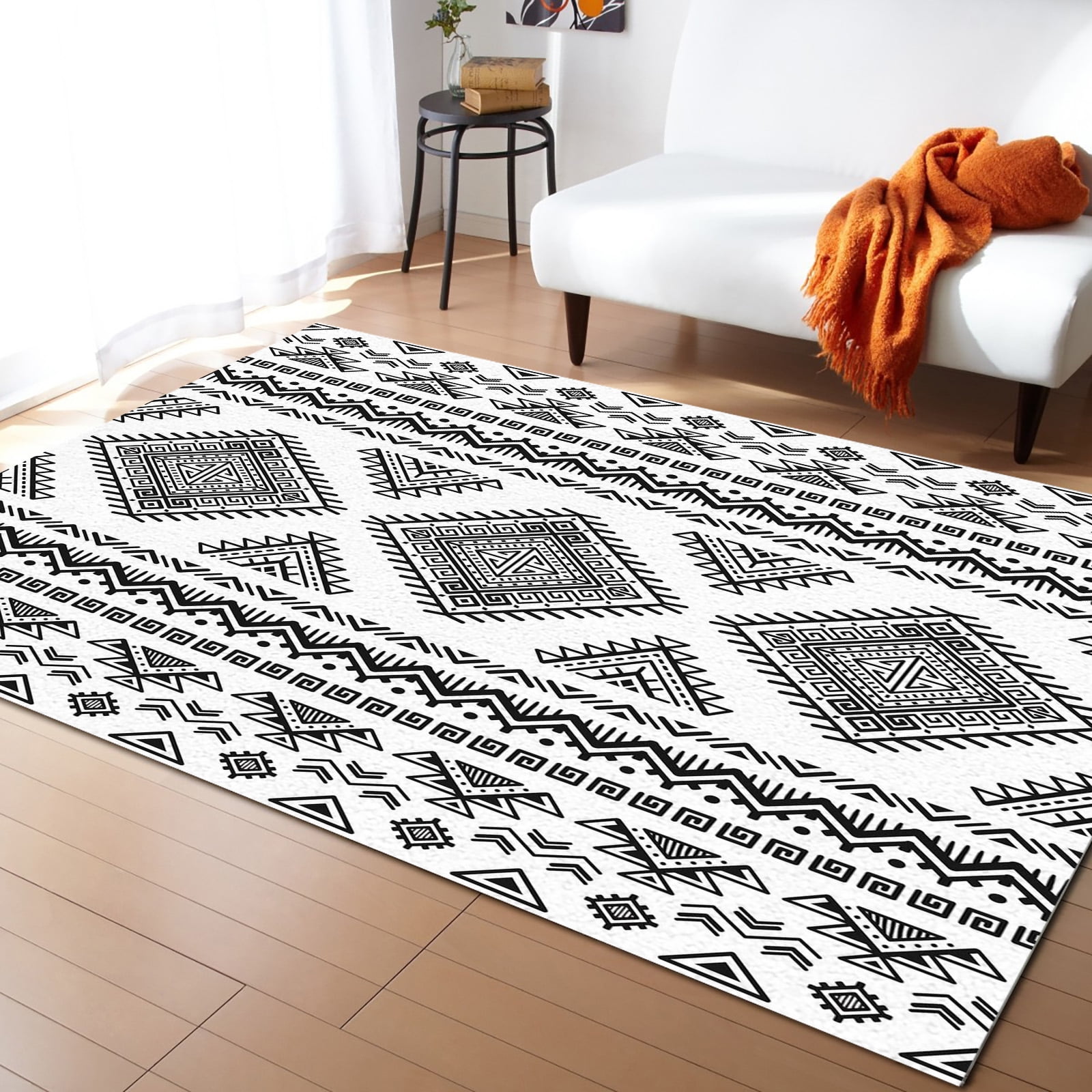 Ethnic Symbols Texture Loop Arrow Carpet Area Rug Children's Room ...