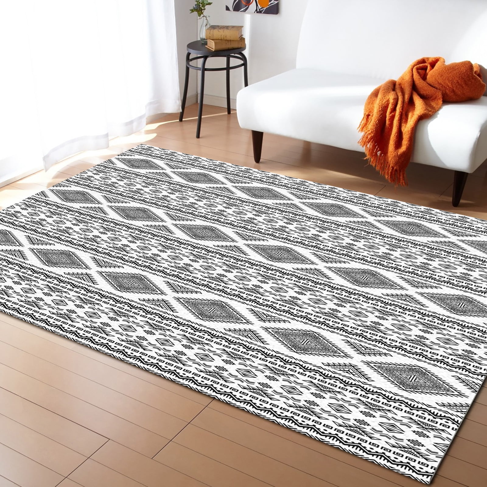 Ethnic Symbols Texture Loop Arrow Carpet Area Rug Children's Room ...