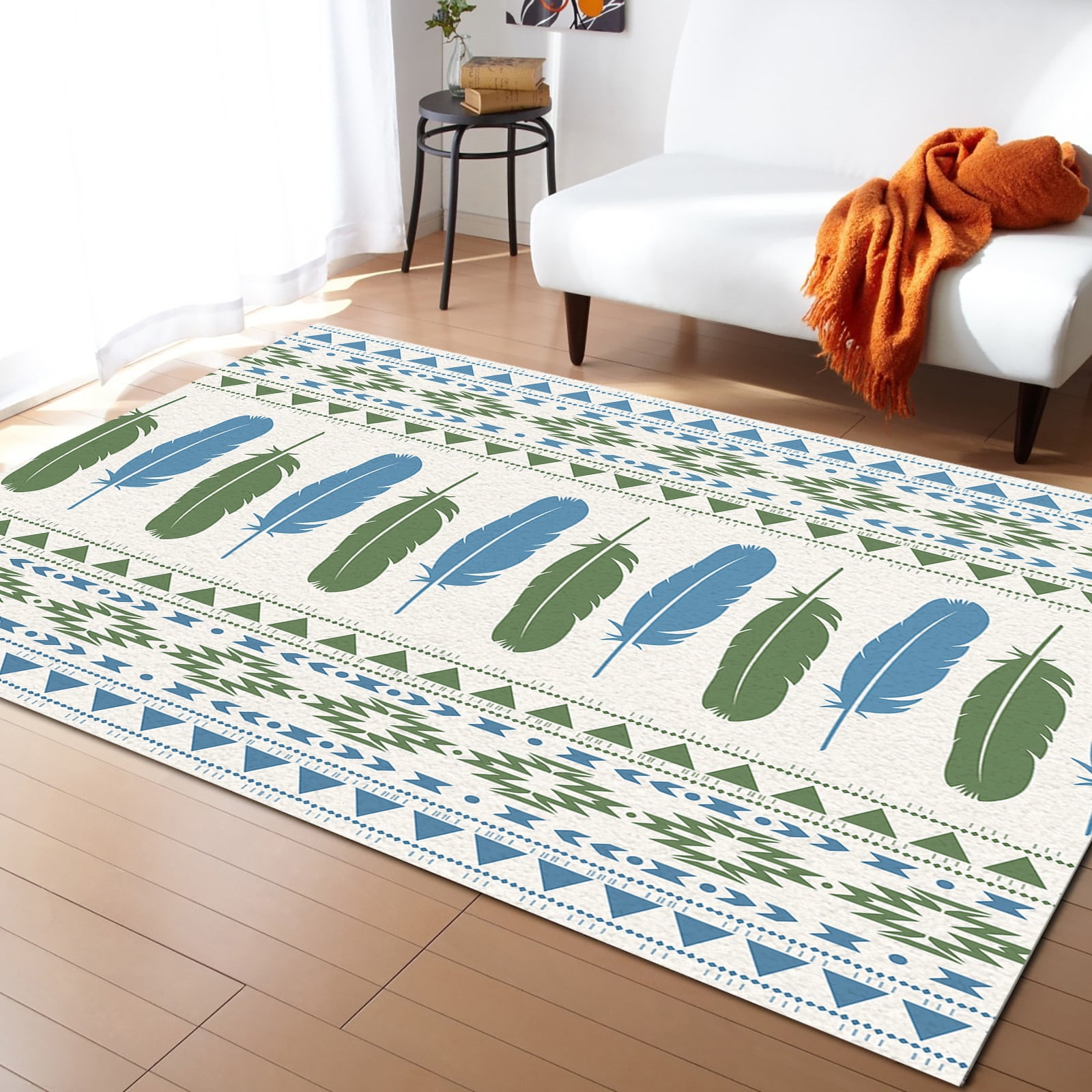 Ethnic Symbols Texture Loop Arrow Carpet Area Rug Children's Room ...