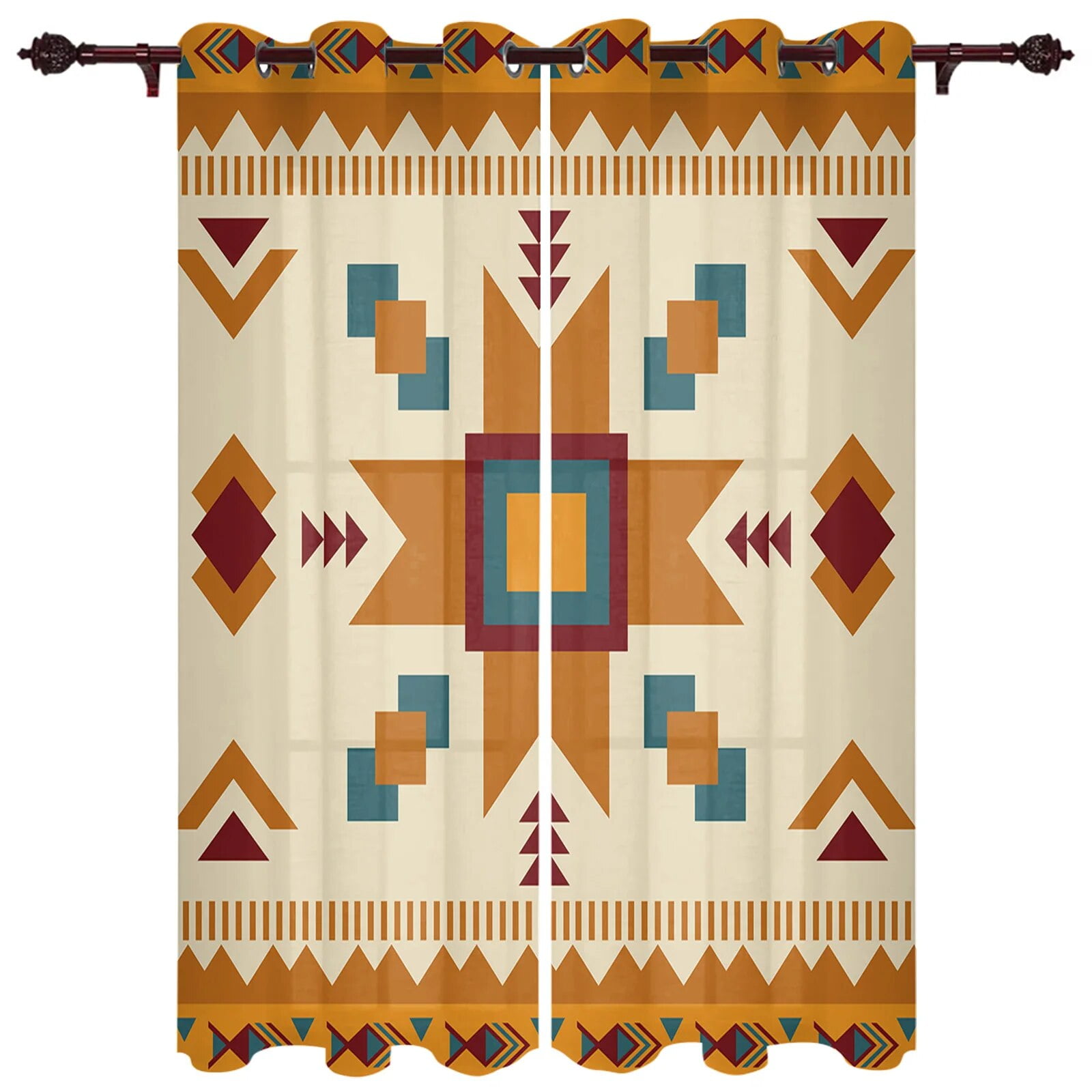 Ethnic Symbols Texture Loop Arrow Childrens' Room Curtain Hall Living ...