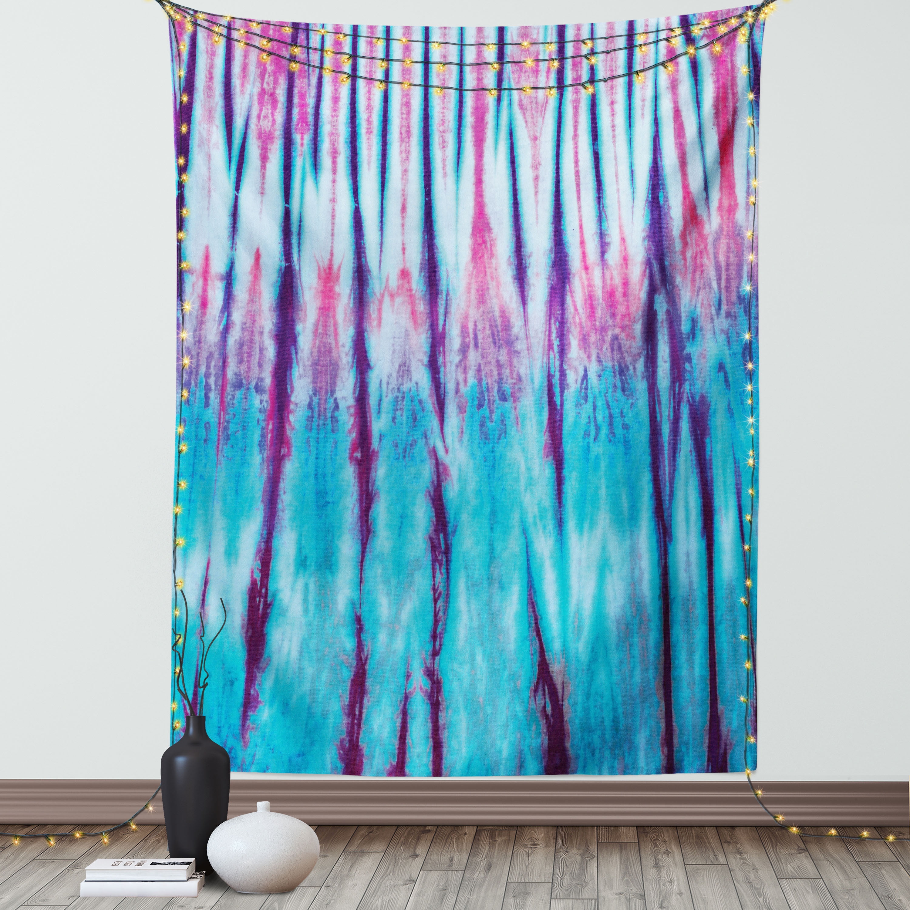 Ethnic Tapestry, Close Up of Vertical Gradient Tie Dye Effect Hippie ...