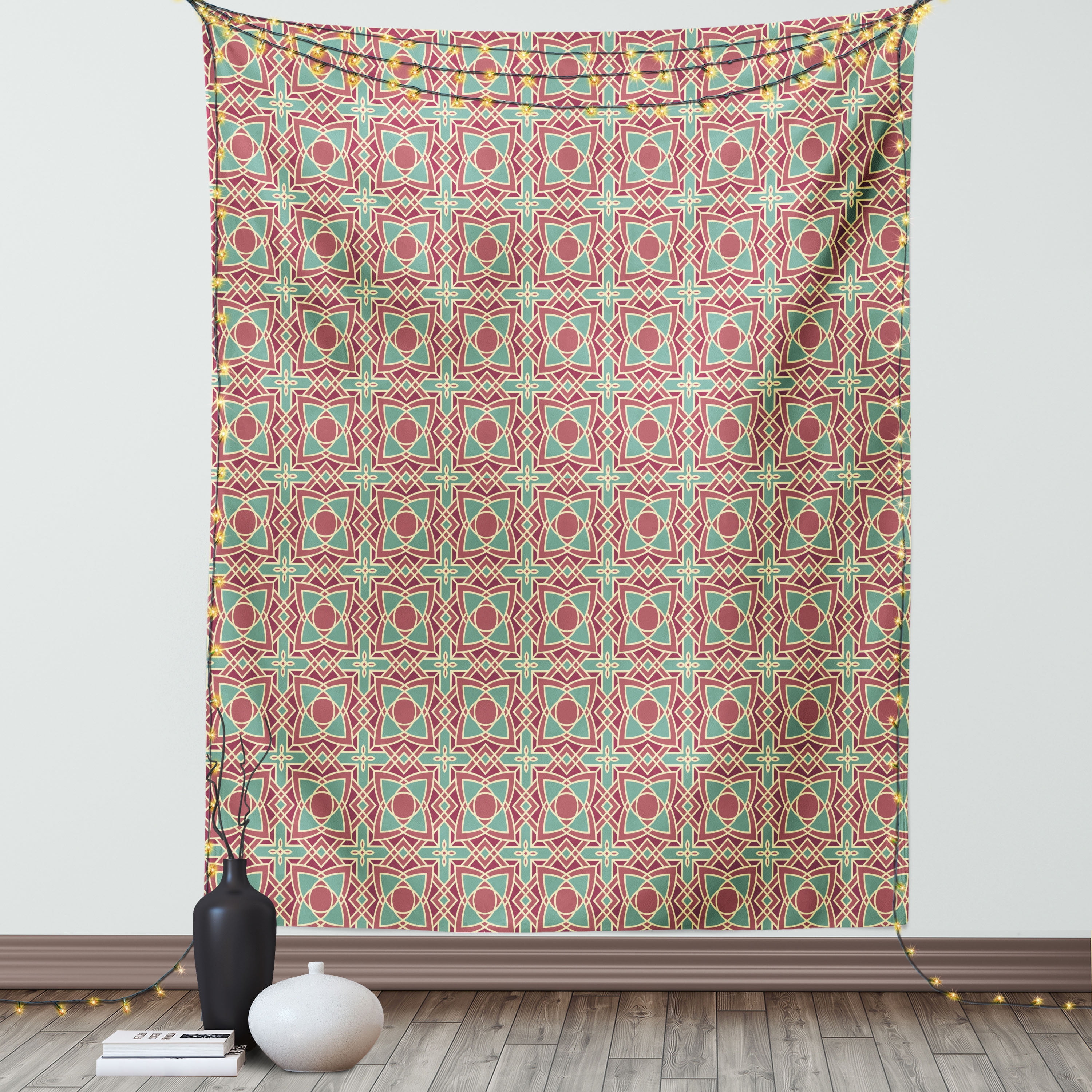 Ethnic Tapestry, Framework with Wide Petals Oriental Nature in Full ...