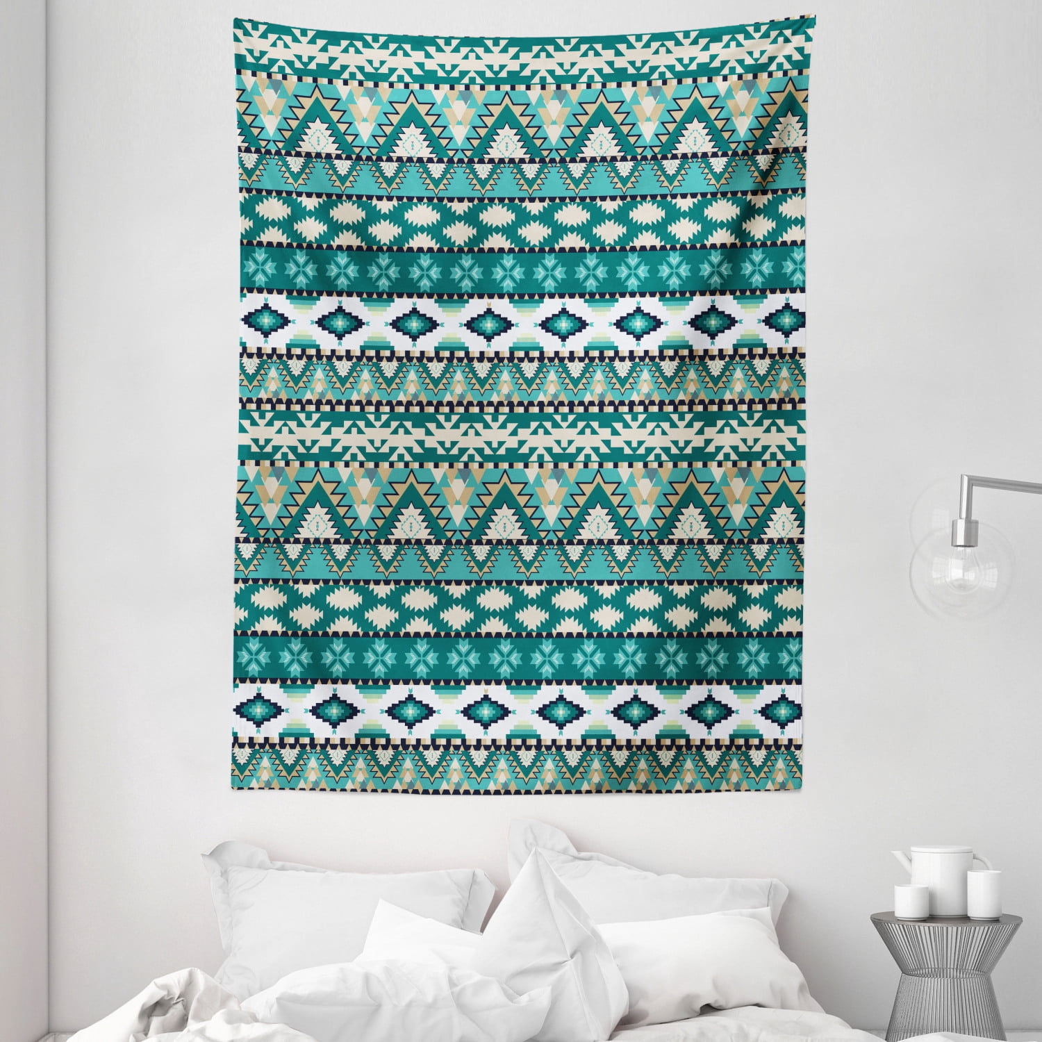 Ethnic Tapestry, Tribal Aztec Design Geometrical Elements Triages ...