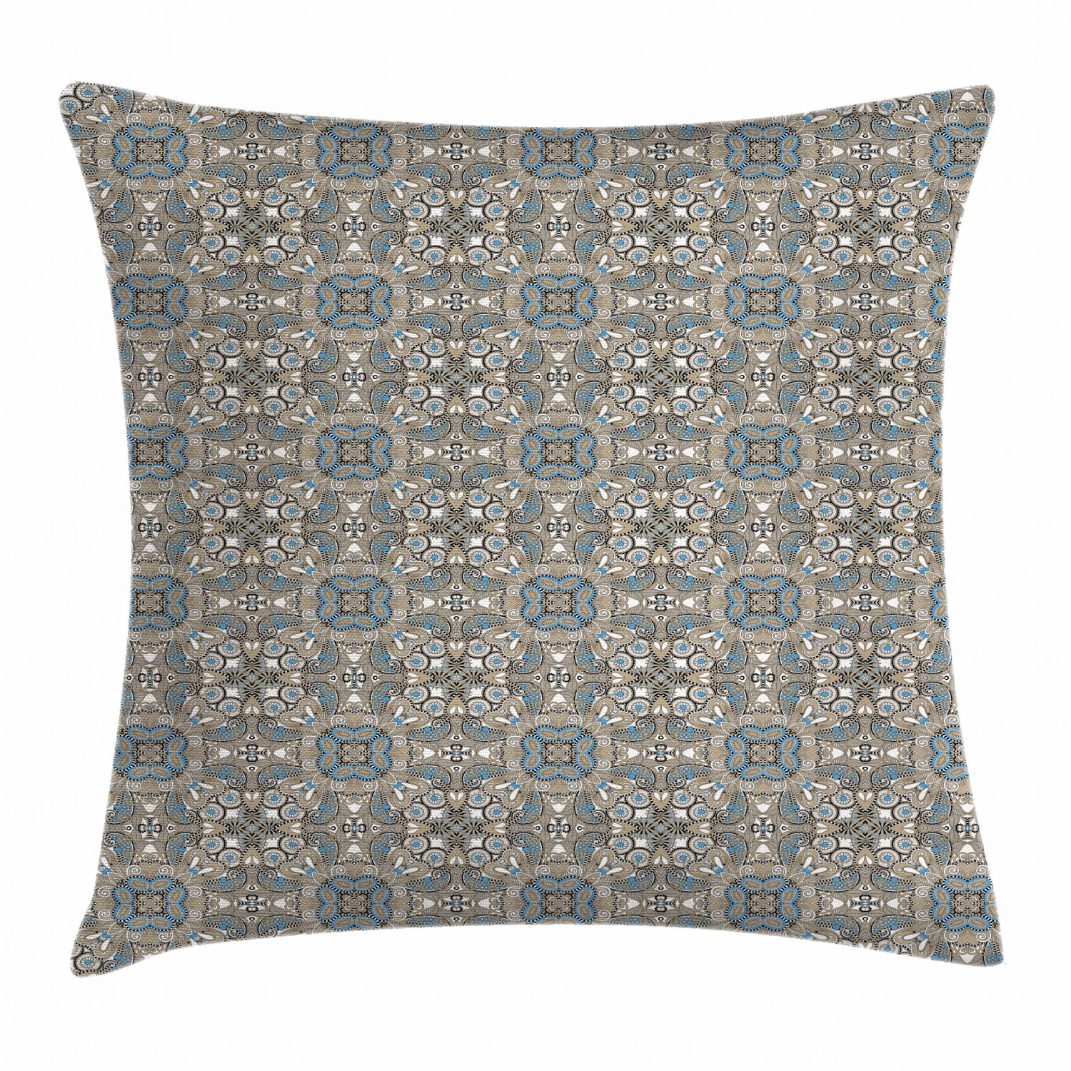 Ethnic Throw Pillow Cushion Cover, Bohemian Inspired Persian Arabesque ...