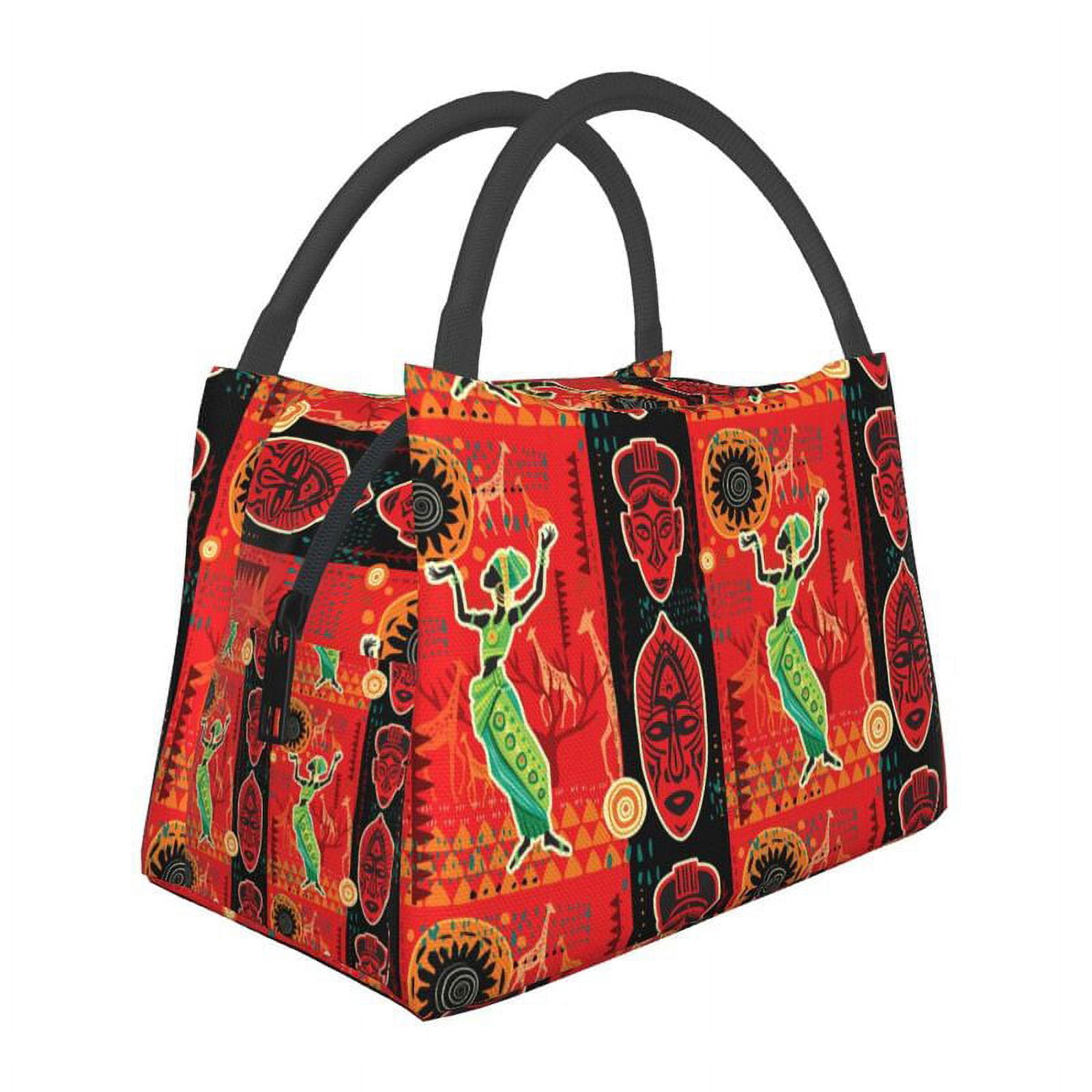 Ethnic Tribal African Exotic Pattern Insulated Lunch Tote Bag for Women ...