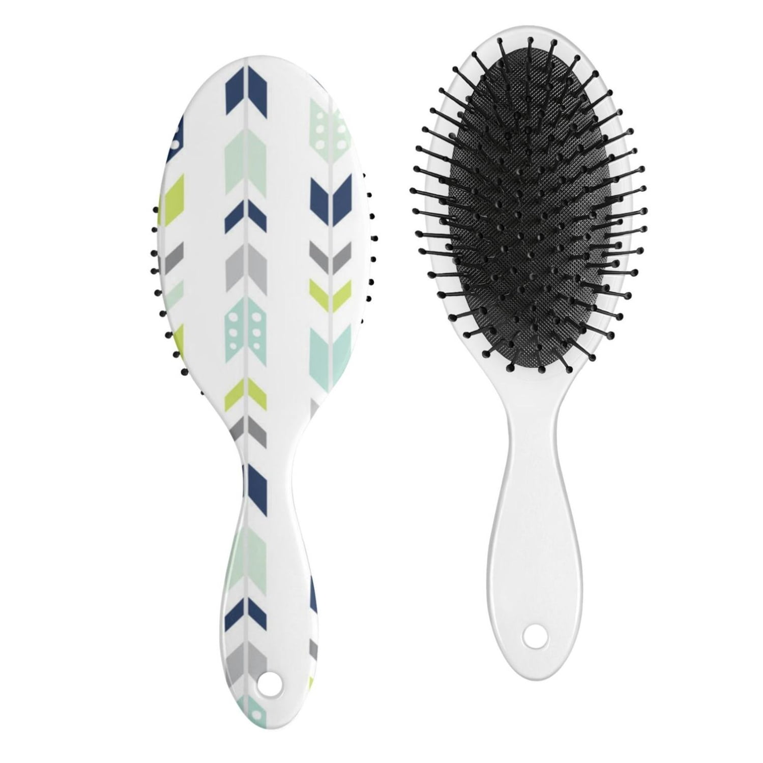 Ethnic Tribal Detangler Hair Brush, Soft Bristle Artistic Paddle Comb ...