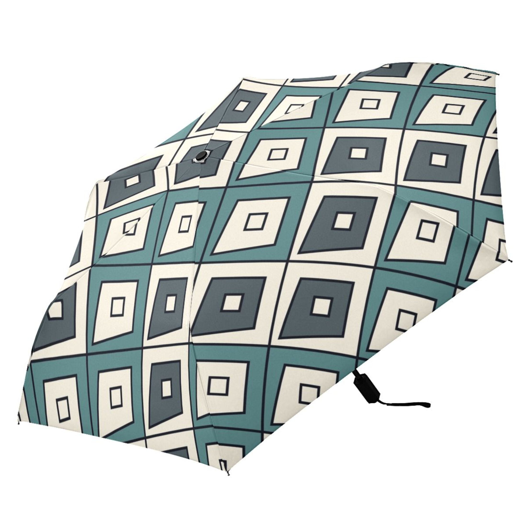 Ethnic Tribal Geometric Compact Folding Umbrella for Rain Windproof ...