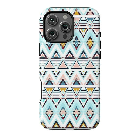 Ethnic Tribal Triangles Art Illustration iPhone Case 17 16 15 14 13 12 ...