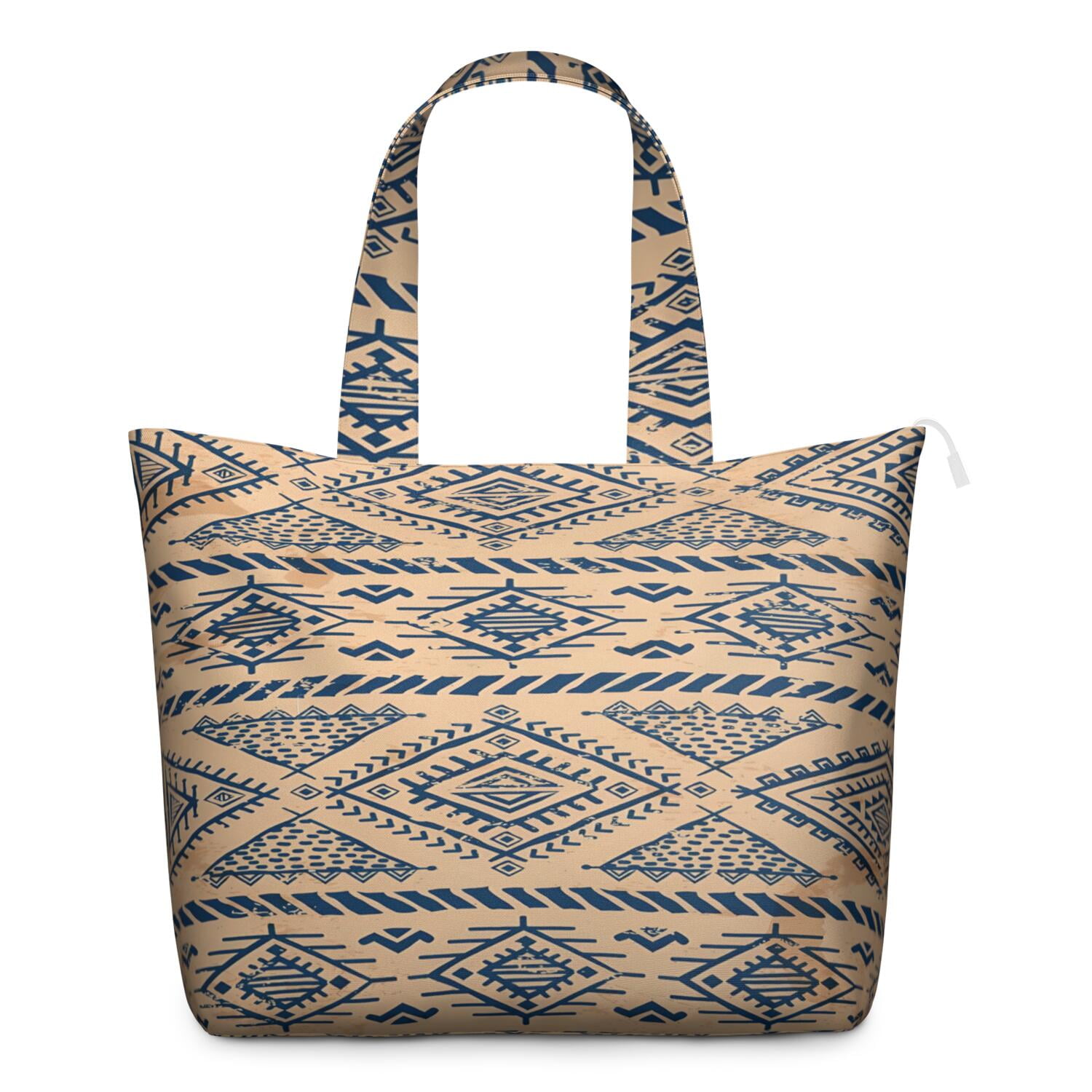 Ethnic Tribal Weekender Bag for Women, Geometric Vintage Travel Duffel with Artistic Pattern ...