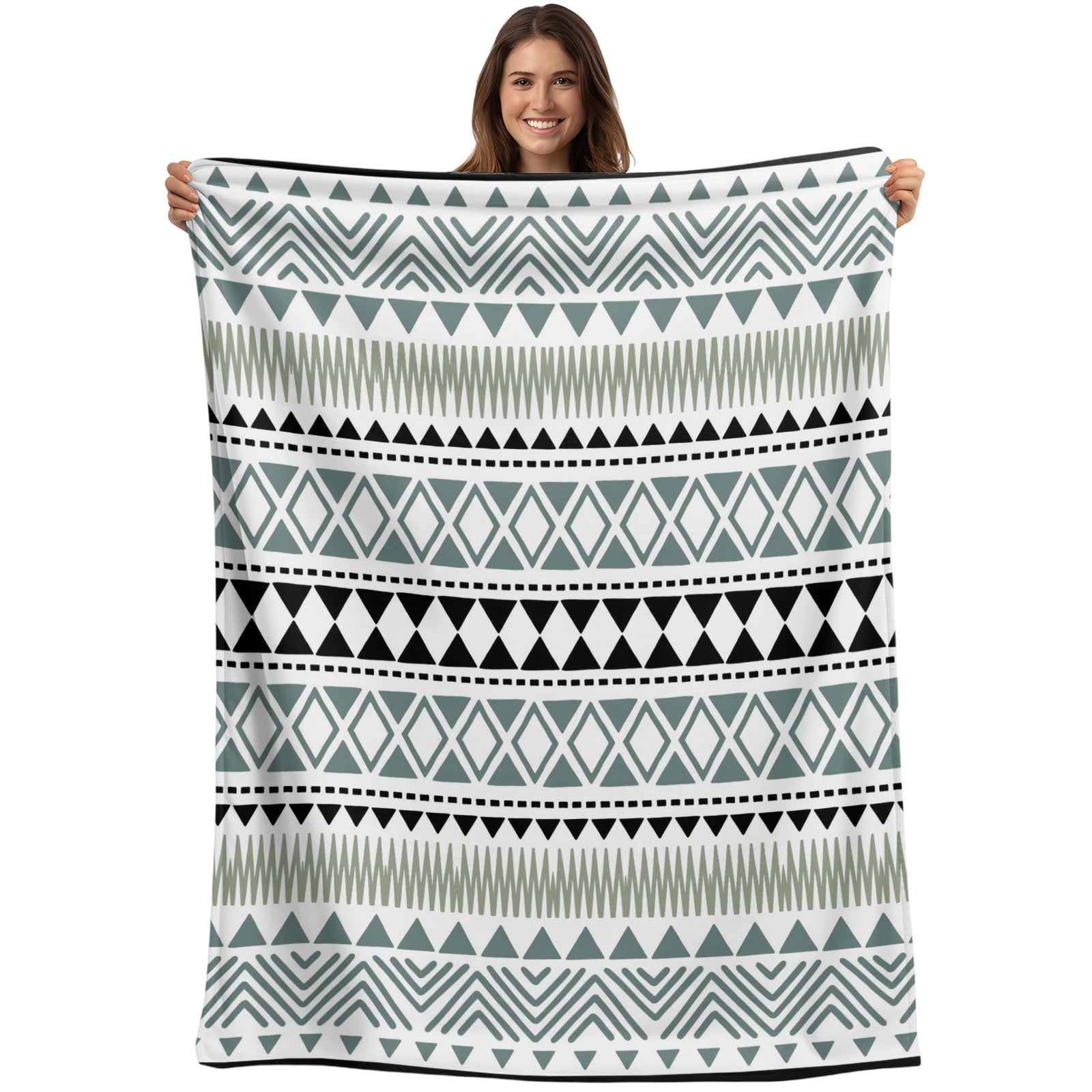 Ethnic Tribe Boho Blanket Soft Cozy Warm Throw Blanket for Couch, Plush ...