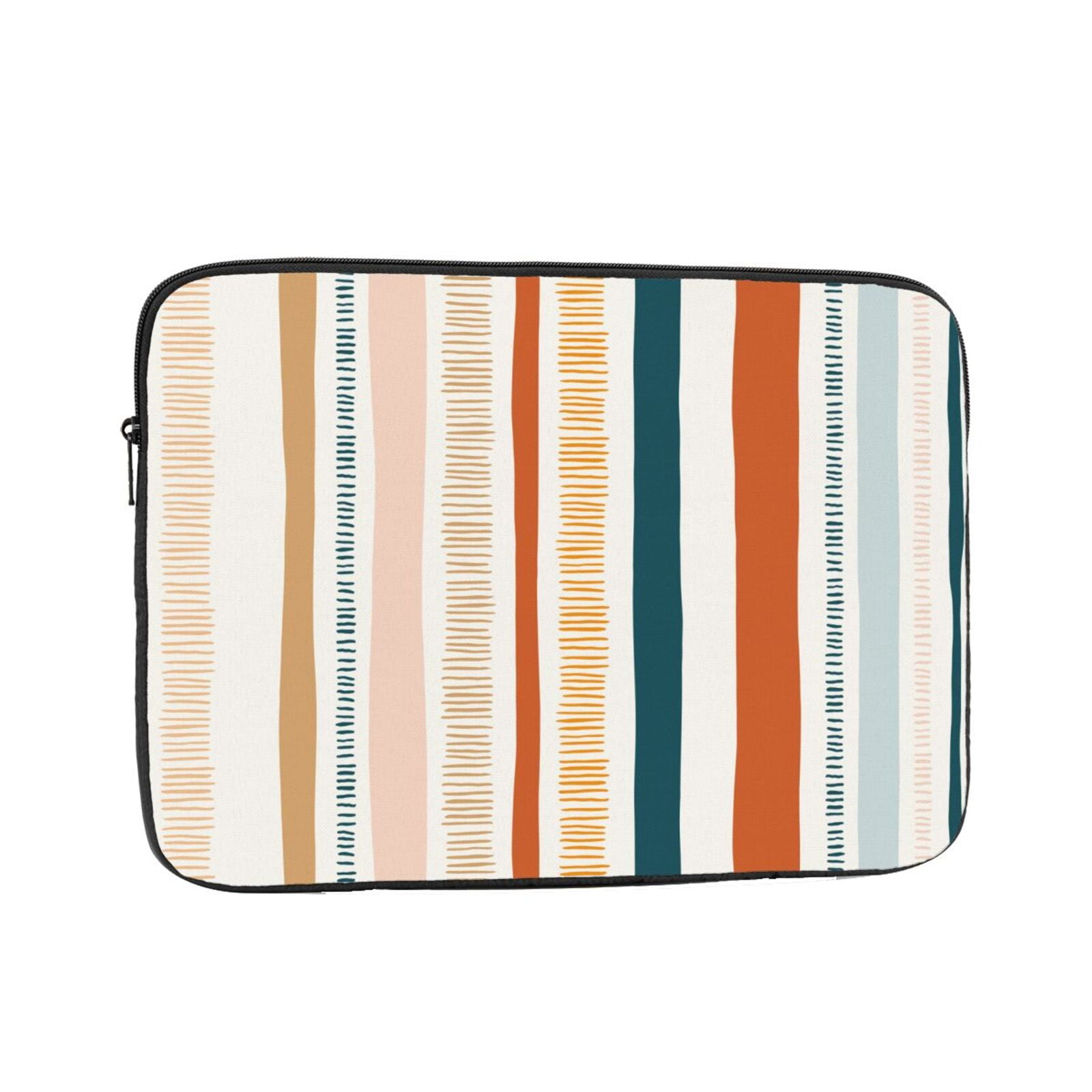Ethnic Vertical Line Stripes 17 inch Portable Laptop Sleeve Compatible ...