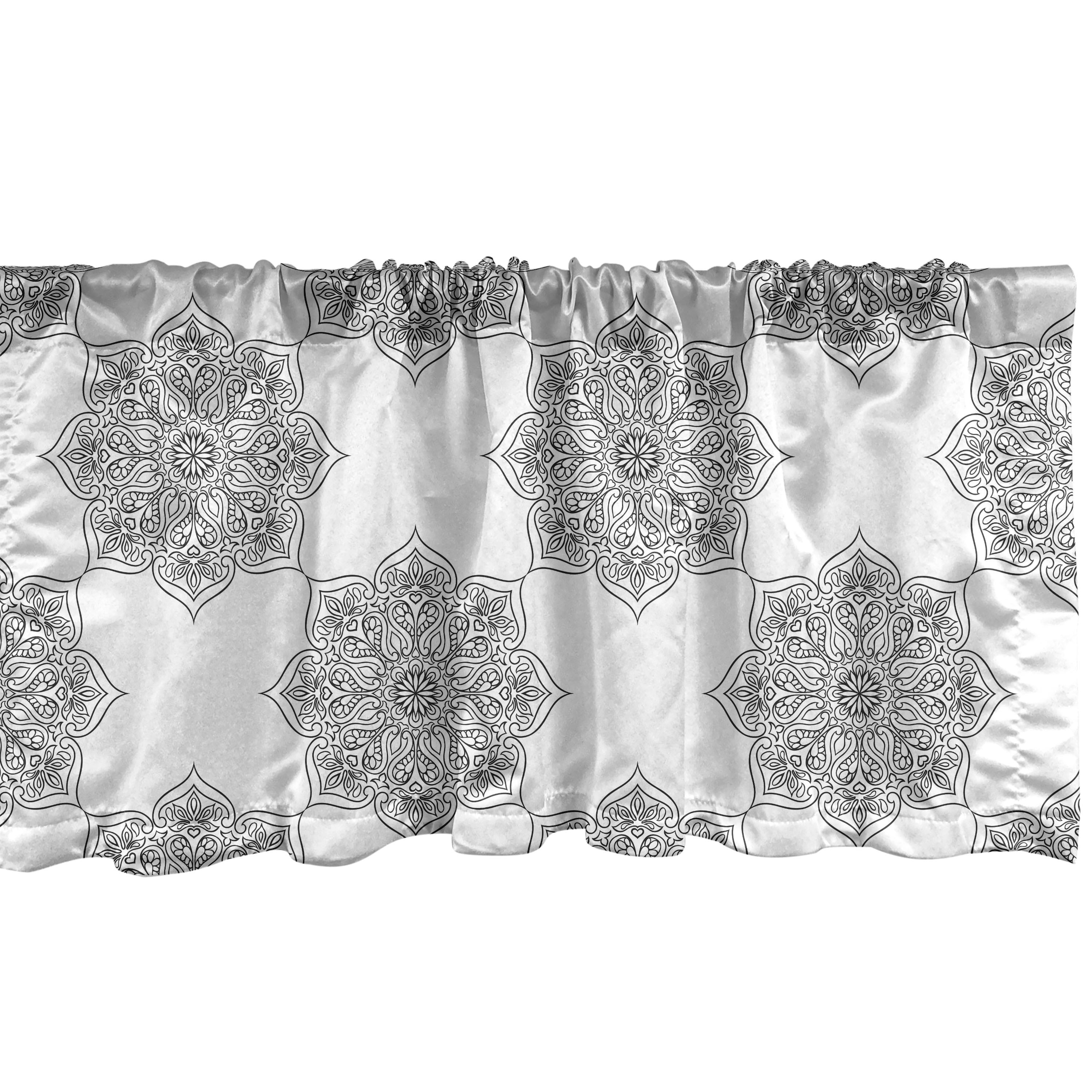 Ambesonne Ethnic Valance Pack Of 2 Folk Style Mandala Inspired 42x18