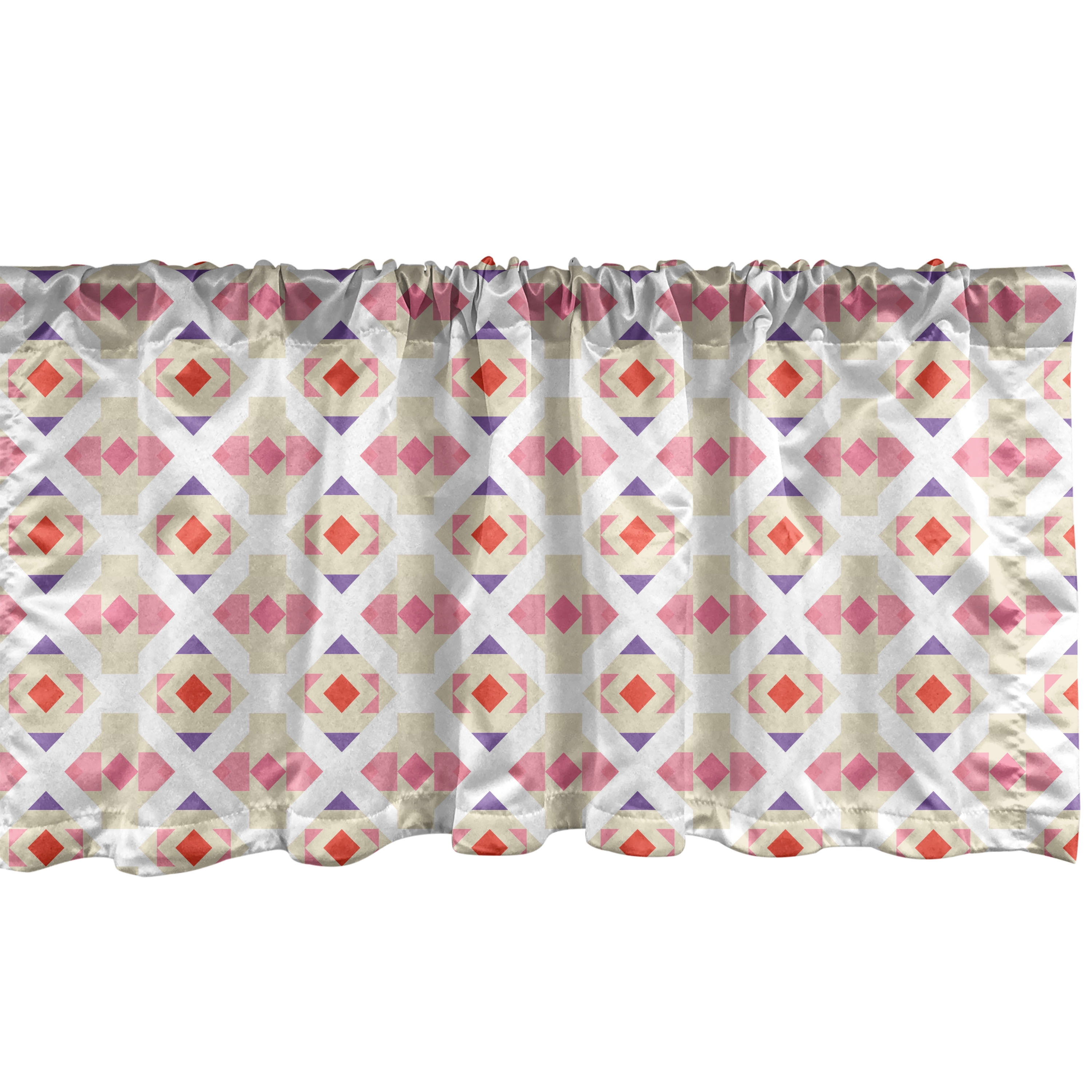 Ambesonne Ethnic Window Valance Pastel Traditional Aztec 42 X 12