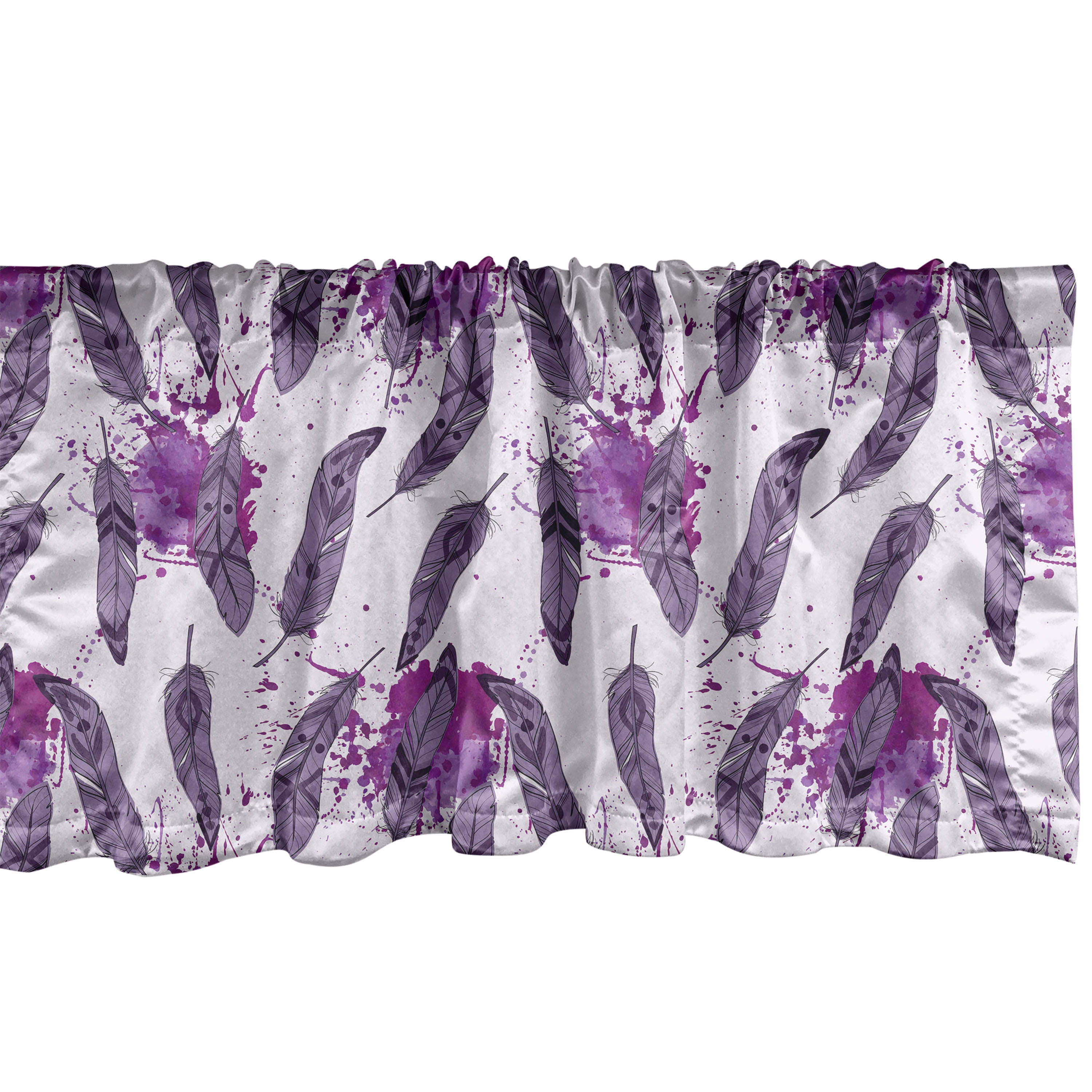 Ethnic Window Valance, Splash Paints and Hippie Feathers Bohemian on ...