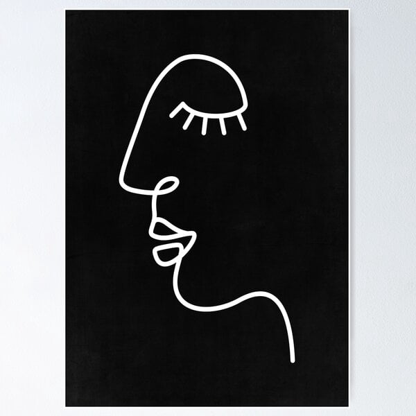Ethnic Woman One Line Art Modern Minimalism Poster Wall Art, Modern ...