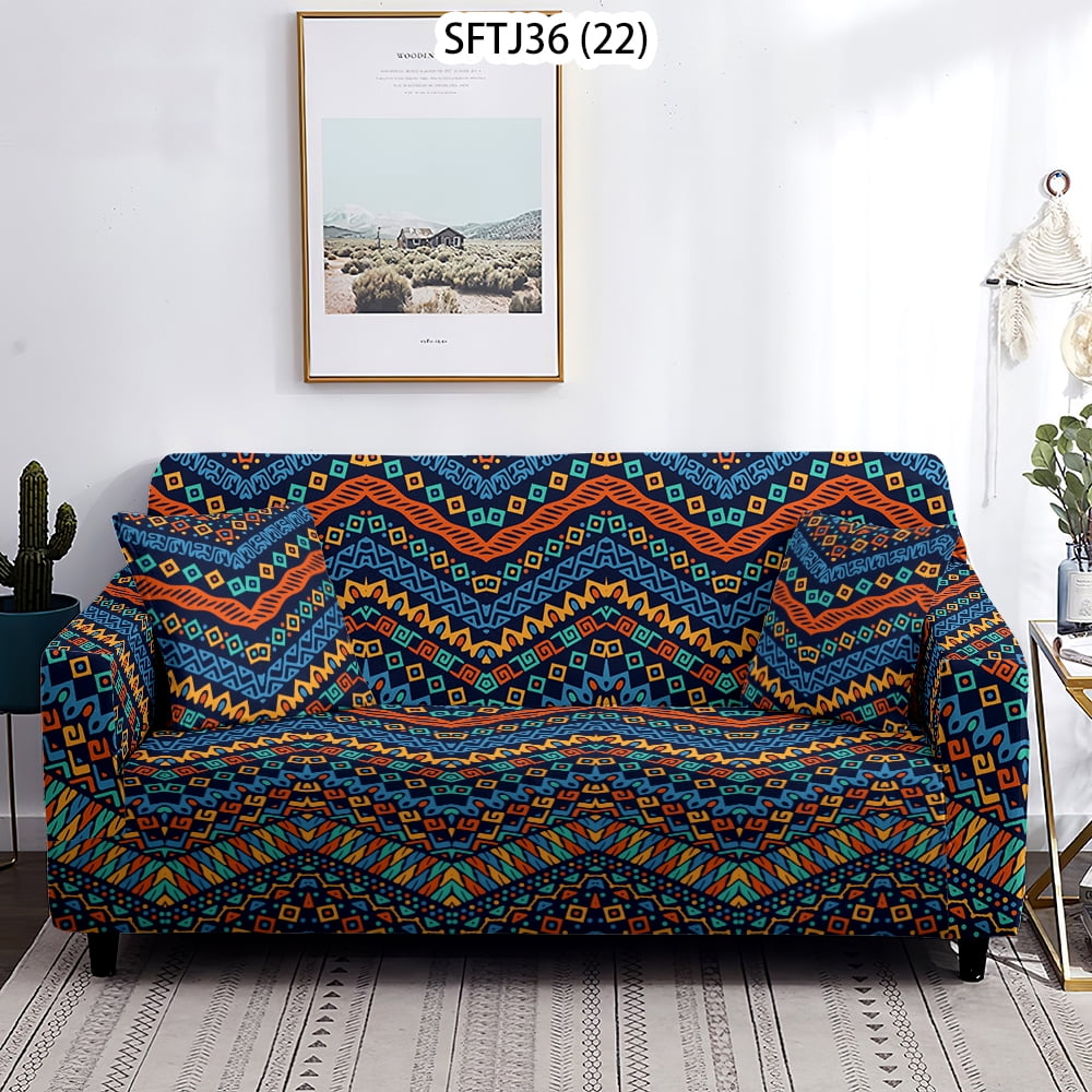 Ethnic pattern Sofa Cover Dustproof Chaise Longue Elastic Texture Sofa ...