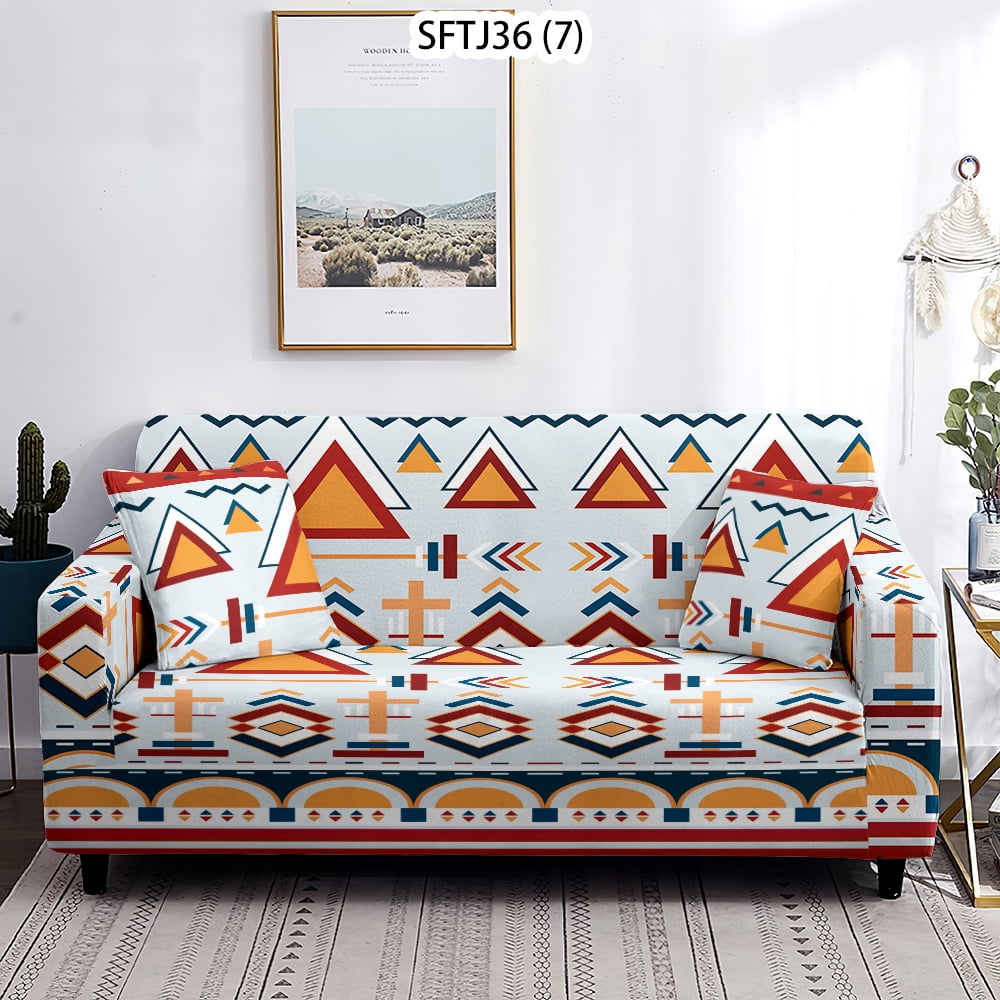 Ethnic pattern Sofa Cover Dustproof Chaise Longue Elastic Texture Sofa ...