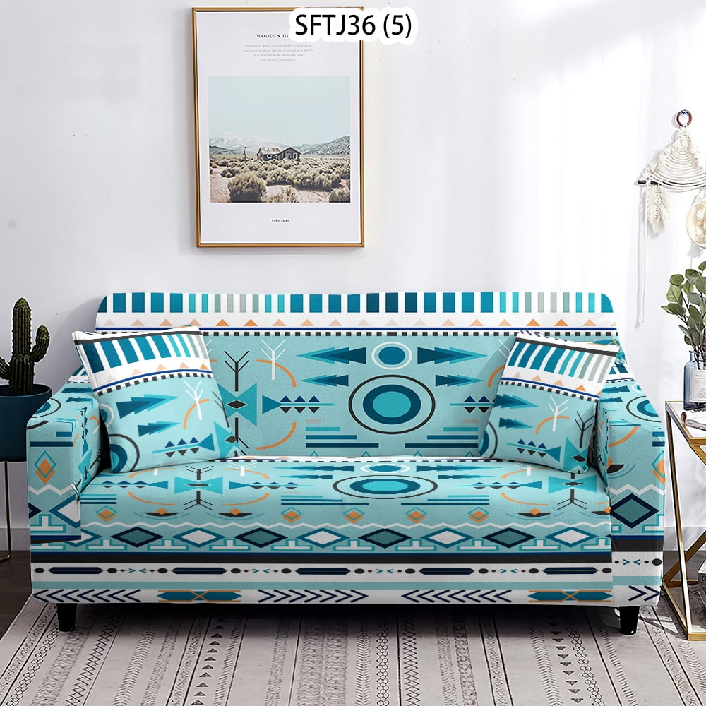 Ethnic pattern Sofa Cover Dustproof Chaise Longue Elastic Texture Sofa ...