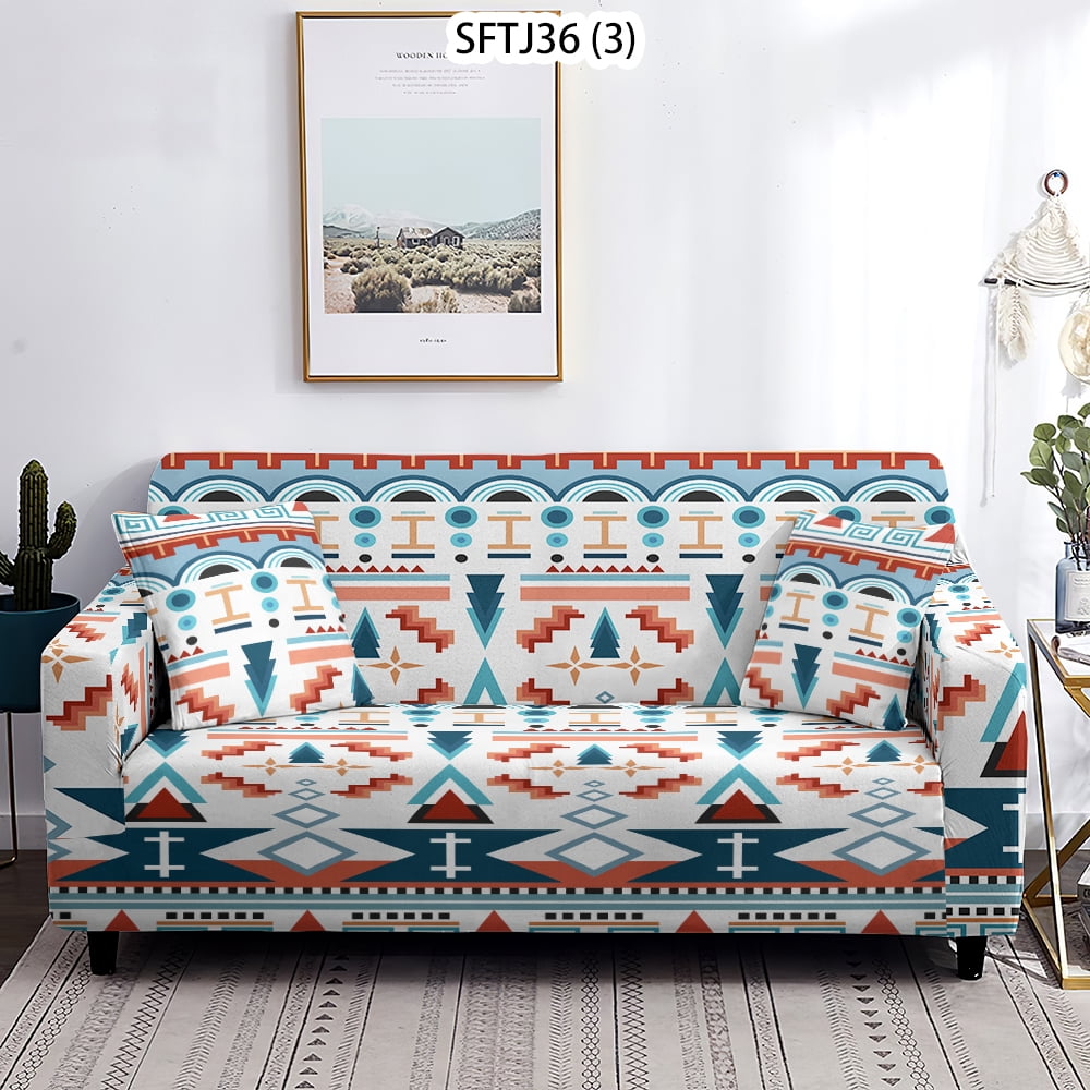 Ethnic pattern Sofa Cover Dustproof Chaise Longue Elastic Texture Sofa ...