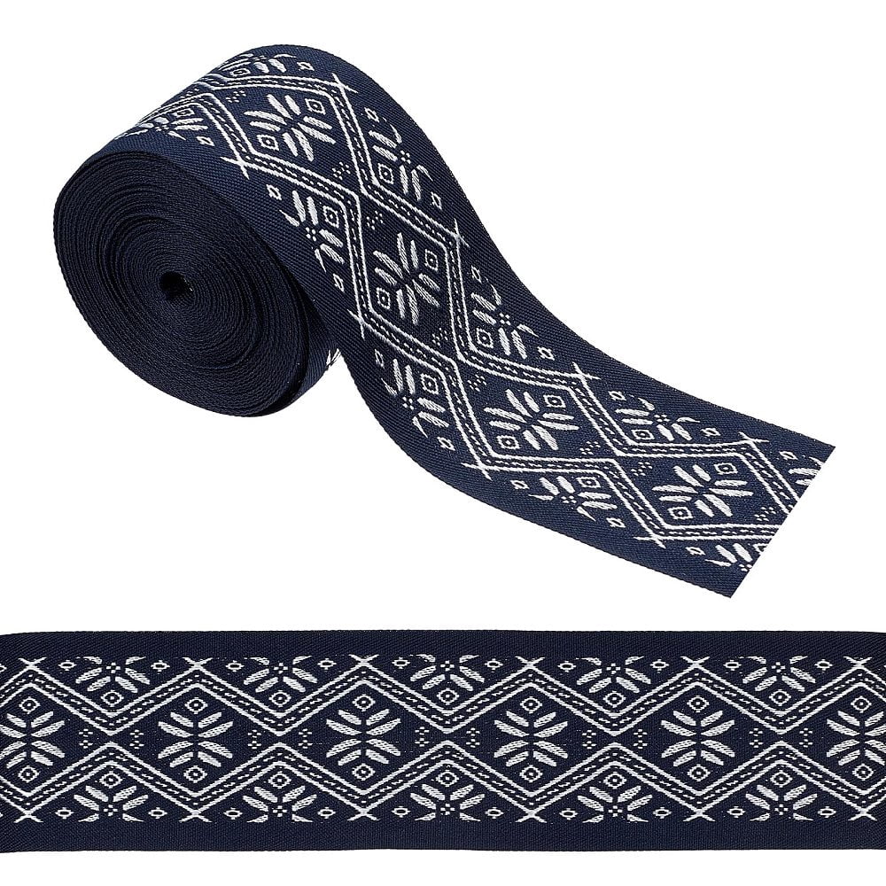 Ethnic style Embroidery Polyester Ribbons Jacquard Ribbon Garment ...