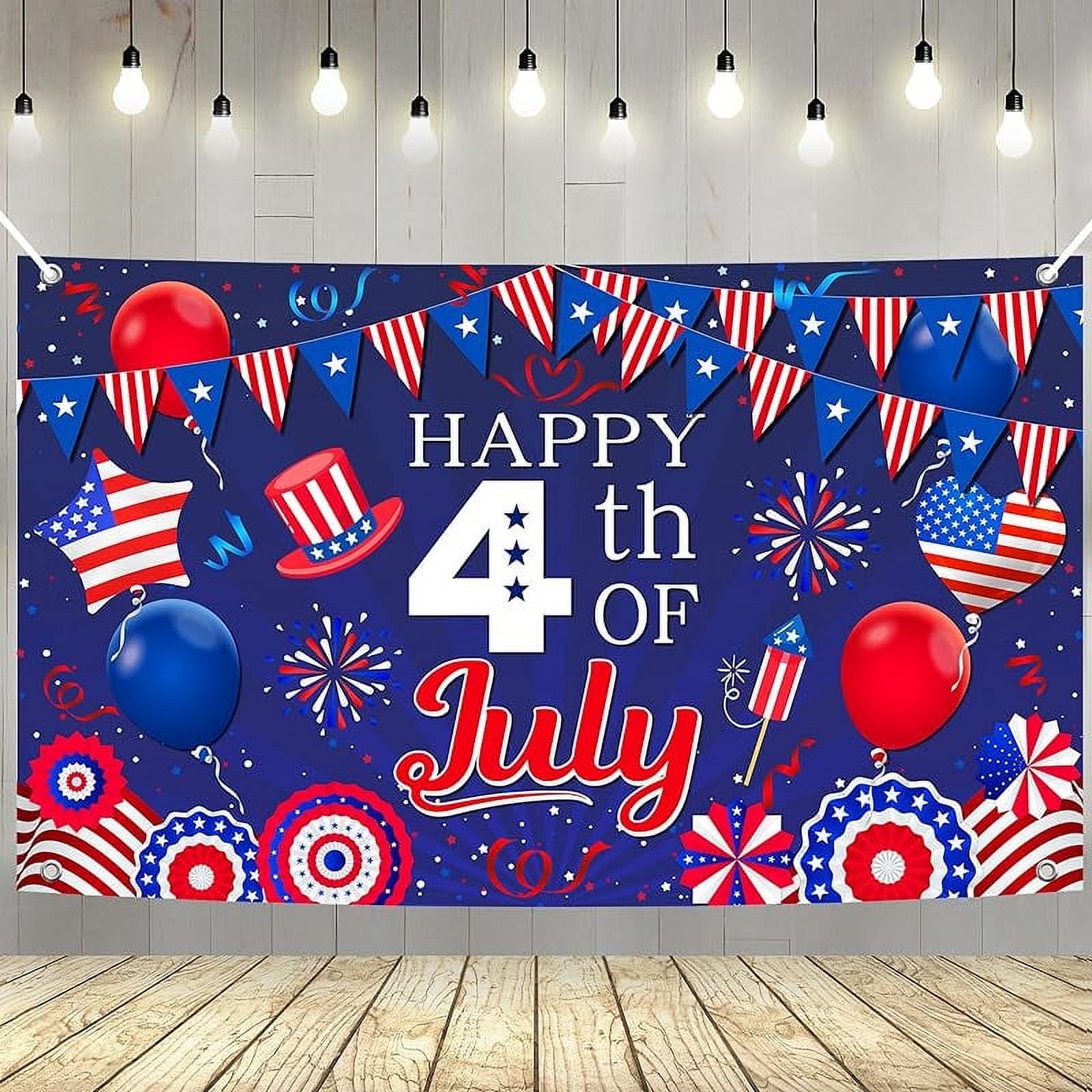 Ethyie 4th of July Banner - 120 x 20 Inch, Independence Day Banner for ...