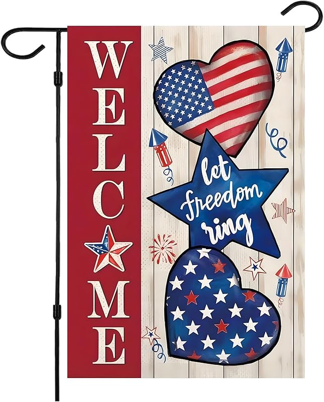 Ethyie 4th of July Garden Flags - 18 x 12 Inch American Independence ...