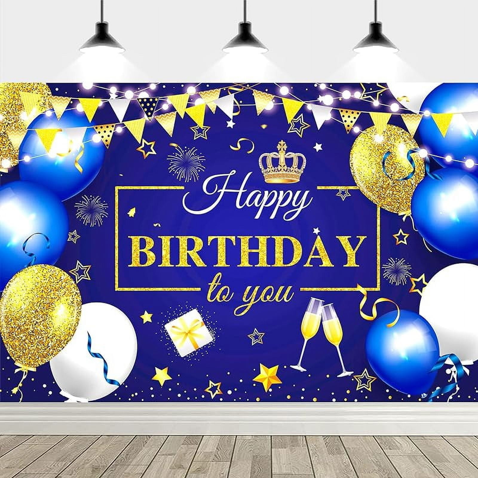 Ethyie Black Colorful Happy Birthday Backdrops Cloth 3.6X5.9ft Bday ...