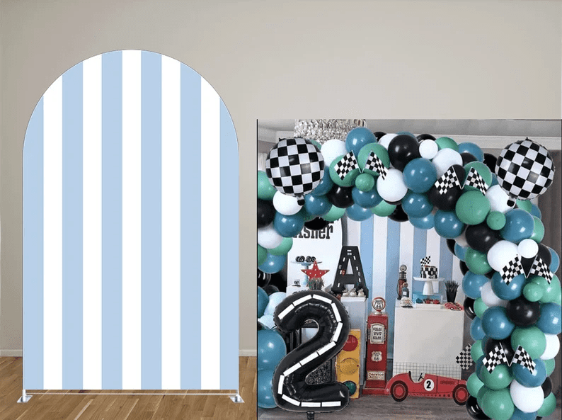 Ethyie-Boy Racing Arch Cover - Checkered Flag Route 66 Backdrop for Car ...