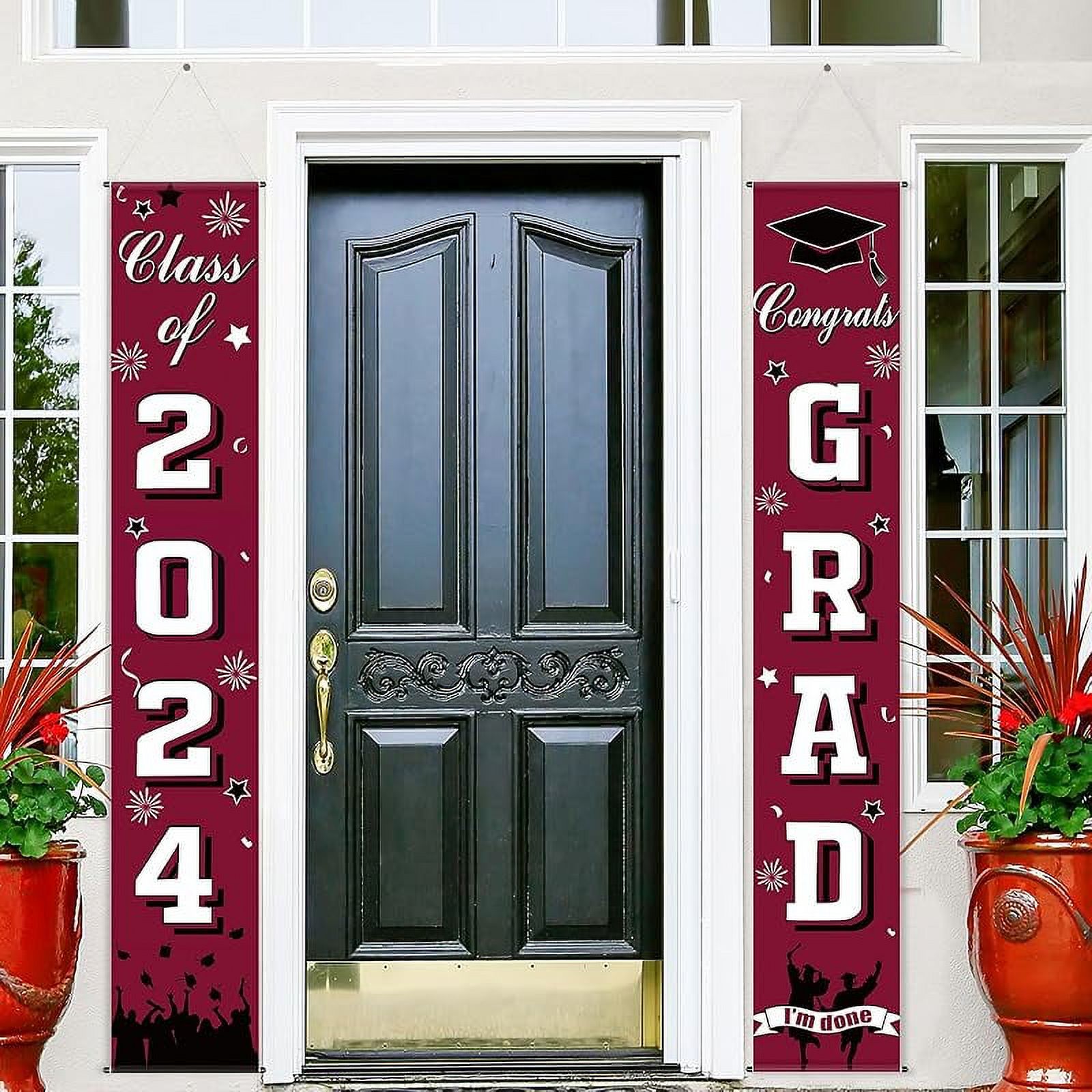 Ethyie Graduation Porch Sign Class of 2024 Congrats Grad Decorations ...